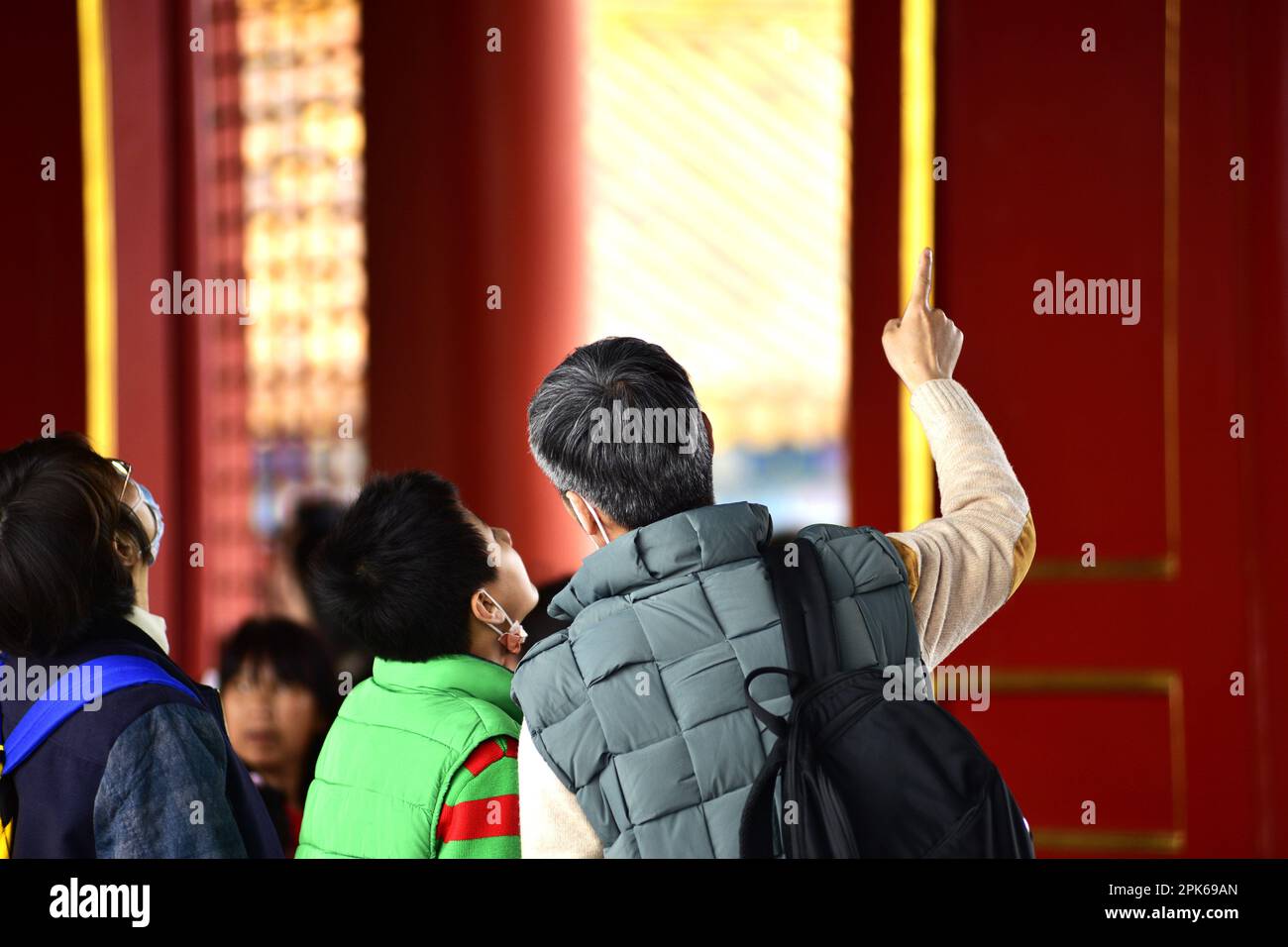 BEIJING, CHINA - APRIL 5, 2023 - Tourists visit the Forbidden City in ...