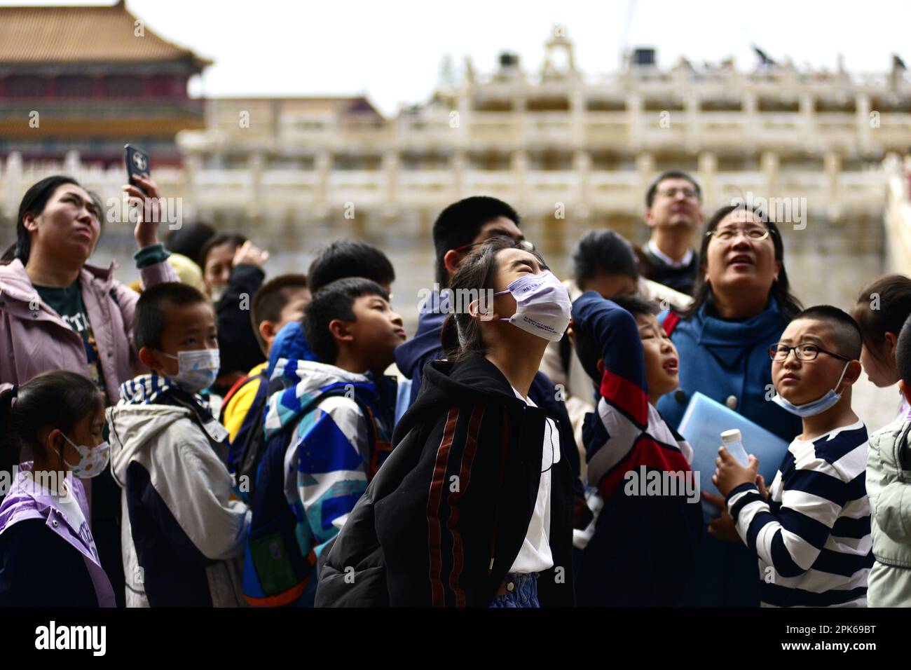 BEIJING, CHINA - APRIL 5, 2023 - Tourists visit the Forbidden City in ...