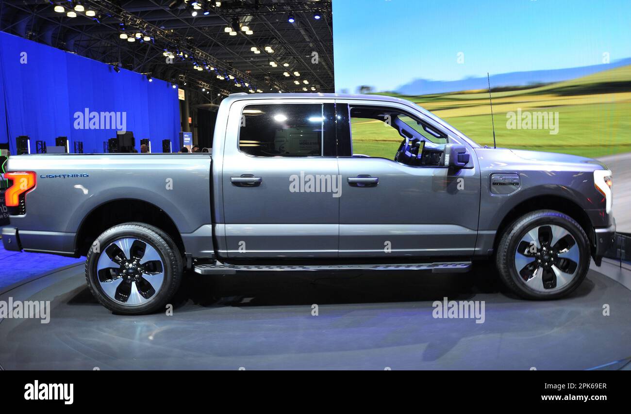 2022 Ford F150 Lightning on display at the 2023 NY International Auto ...