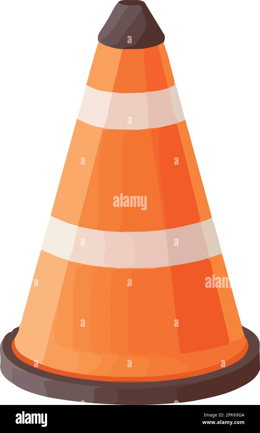 Working in construction site with traffic cone Stock Vector Image & Art ...