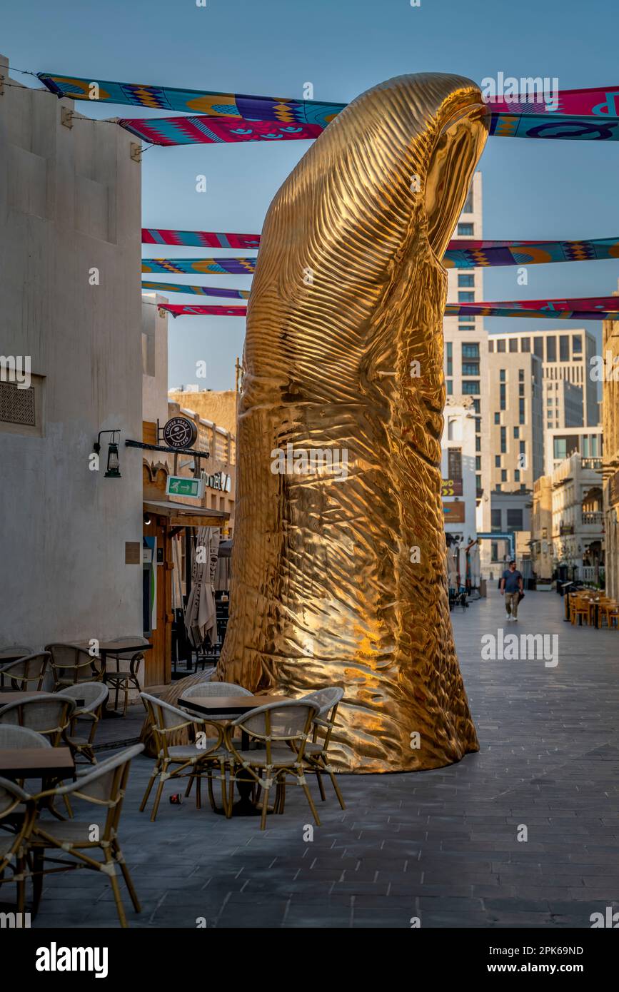 Golden Thumb, Souq Waqif, Doha, Qatar Stock Photo - Alamy