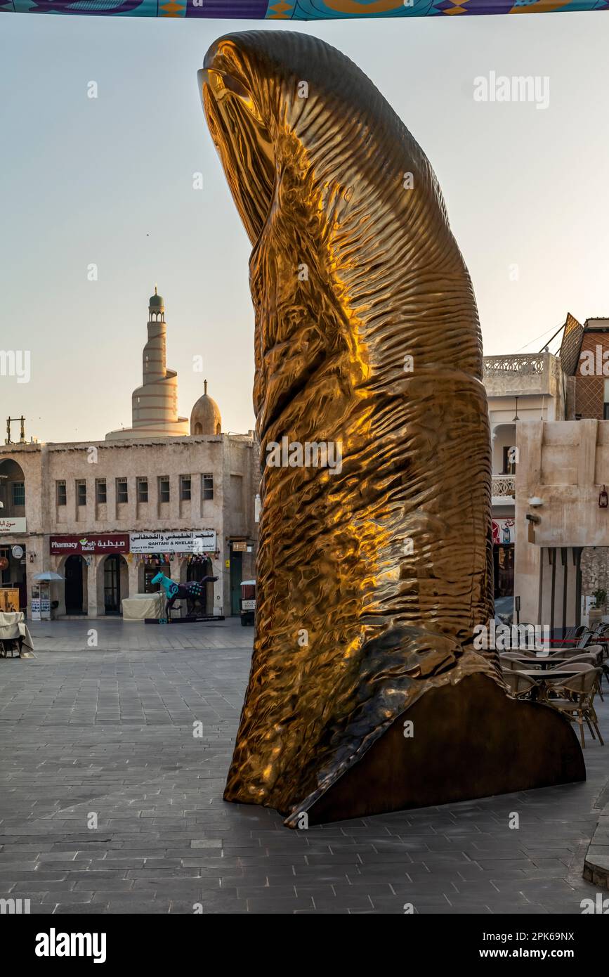 Golden Thumb, Souq Waqif, Doha, Qatar Stock Photo - Alamy