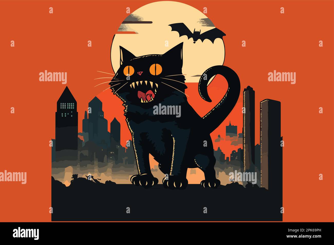 Cartoon catzilla hi-res stock photography and images - Alamy