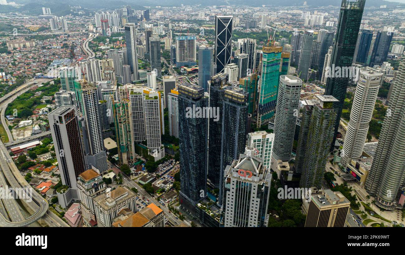 Kuala Lumpur, Malaysia - September 11, 2022: Top view of Petronas ...