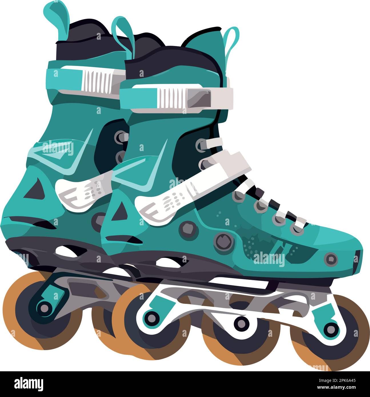 Fun vector cartoon of roller skating adventure Stock Vector Image & Art ...
