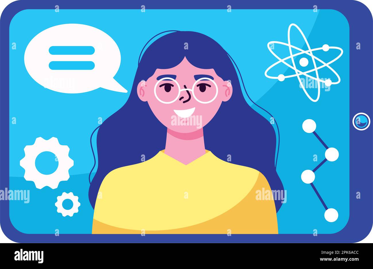 cartoon avatar girl education Stock Vector Image & Art - Alamy