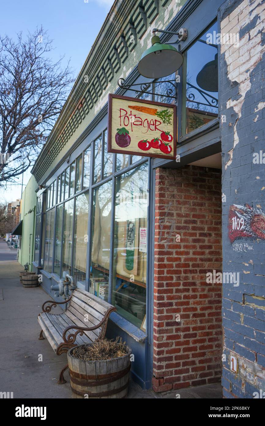 Denver, Colorado, United States - 3.31.2023: Potager restaurant. Rustic ...