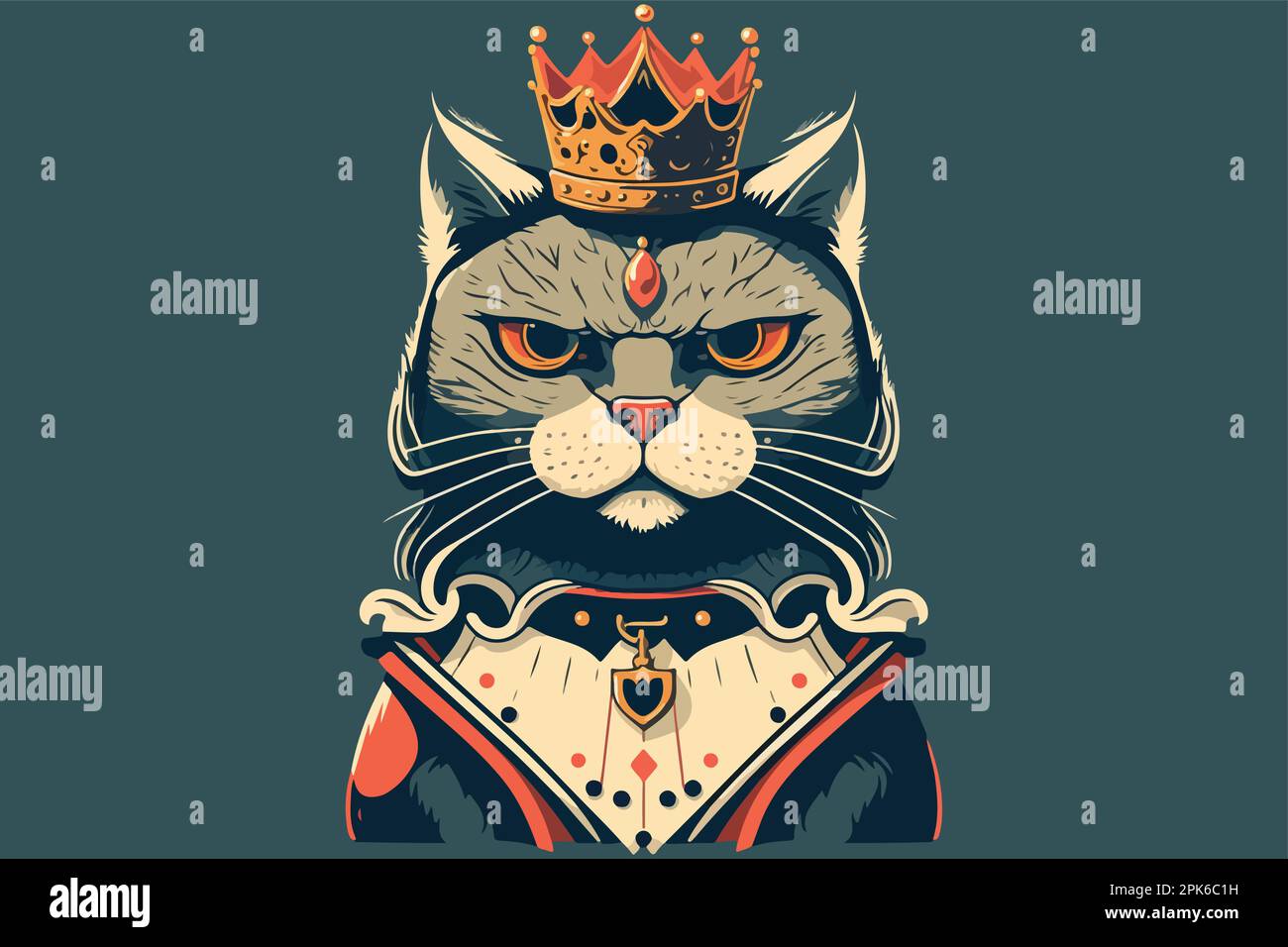 King cat clipart hi-res stock photography and images - Alamy