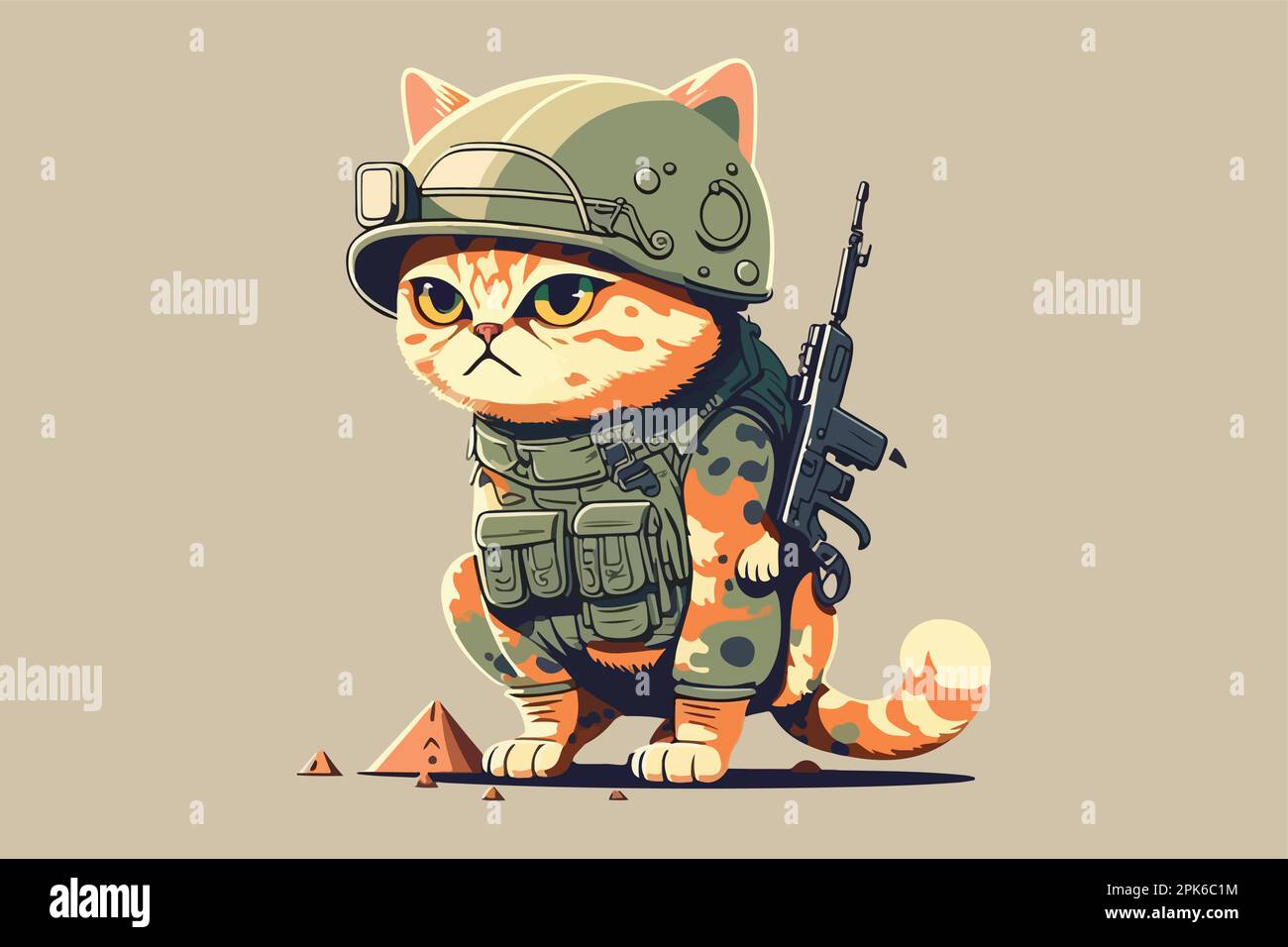Cat soldier drawing hi-res stock photography and images - Alamy