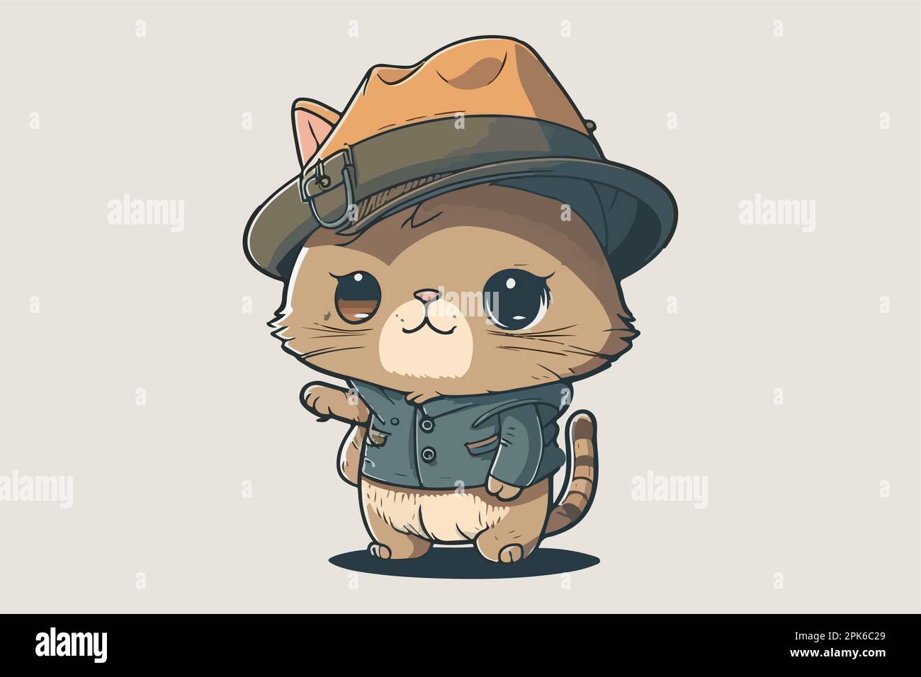 Cat wearing a hat cartoon hi-res stock photography and images - Alamy