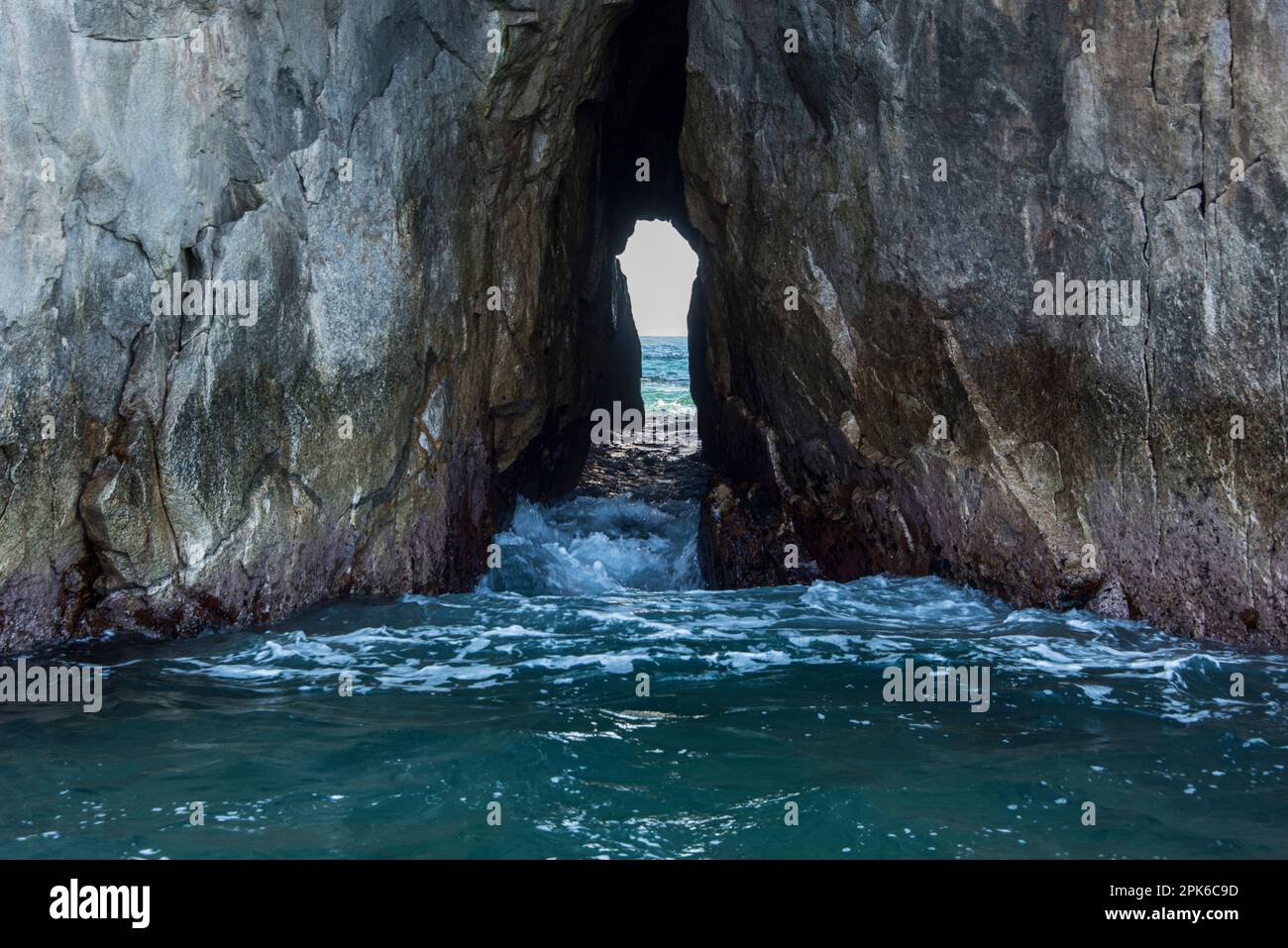 A gap connecting the bay and the Pacific Ocean at Cabo San Lucas ...