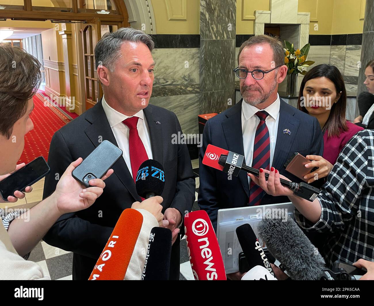 Australia Deputy Prime Minister Richard Marles and New Zealand Defence ...