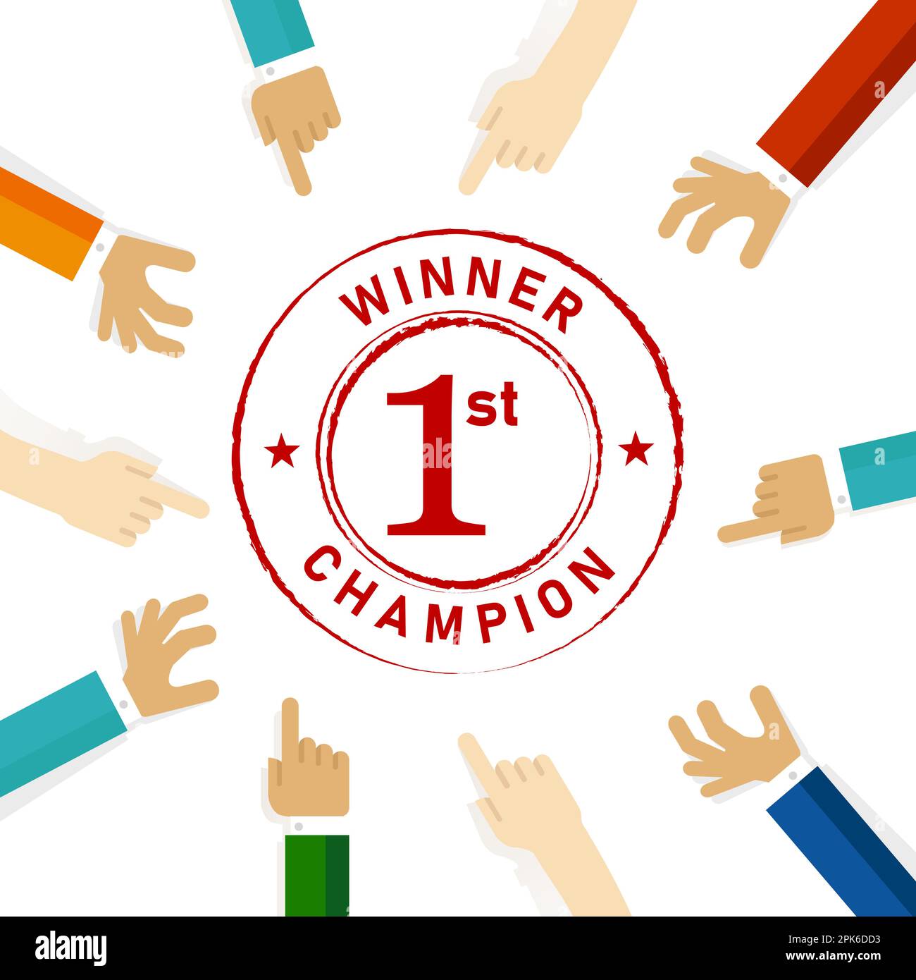 First winner champion number 1 people focus their attention to the seal ...