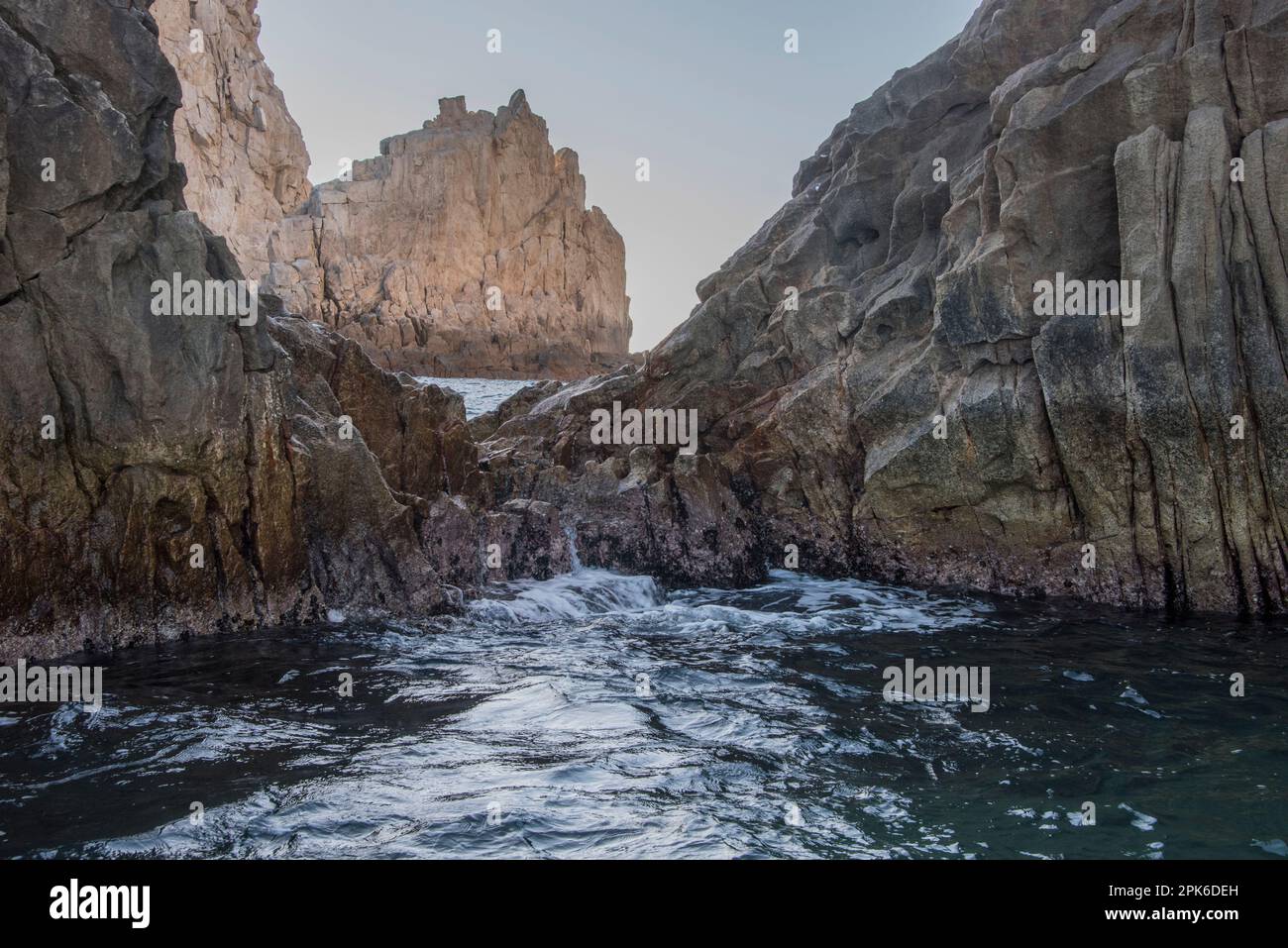 A gap connecting the bay and the Pacific Ocean at Cabo San Lucas ...
