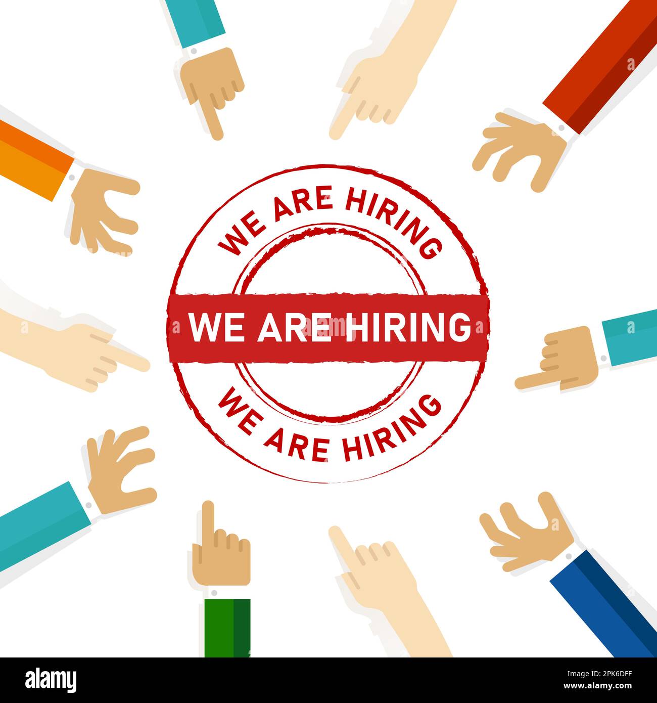 We are hiring recruitment people focus their attention to the seal ...