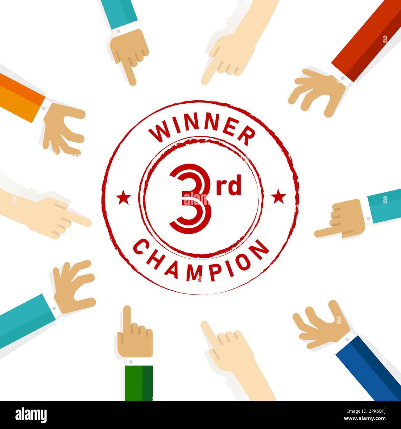 Third 3rd winner champion people focus their attention to the seal ...