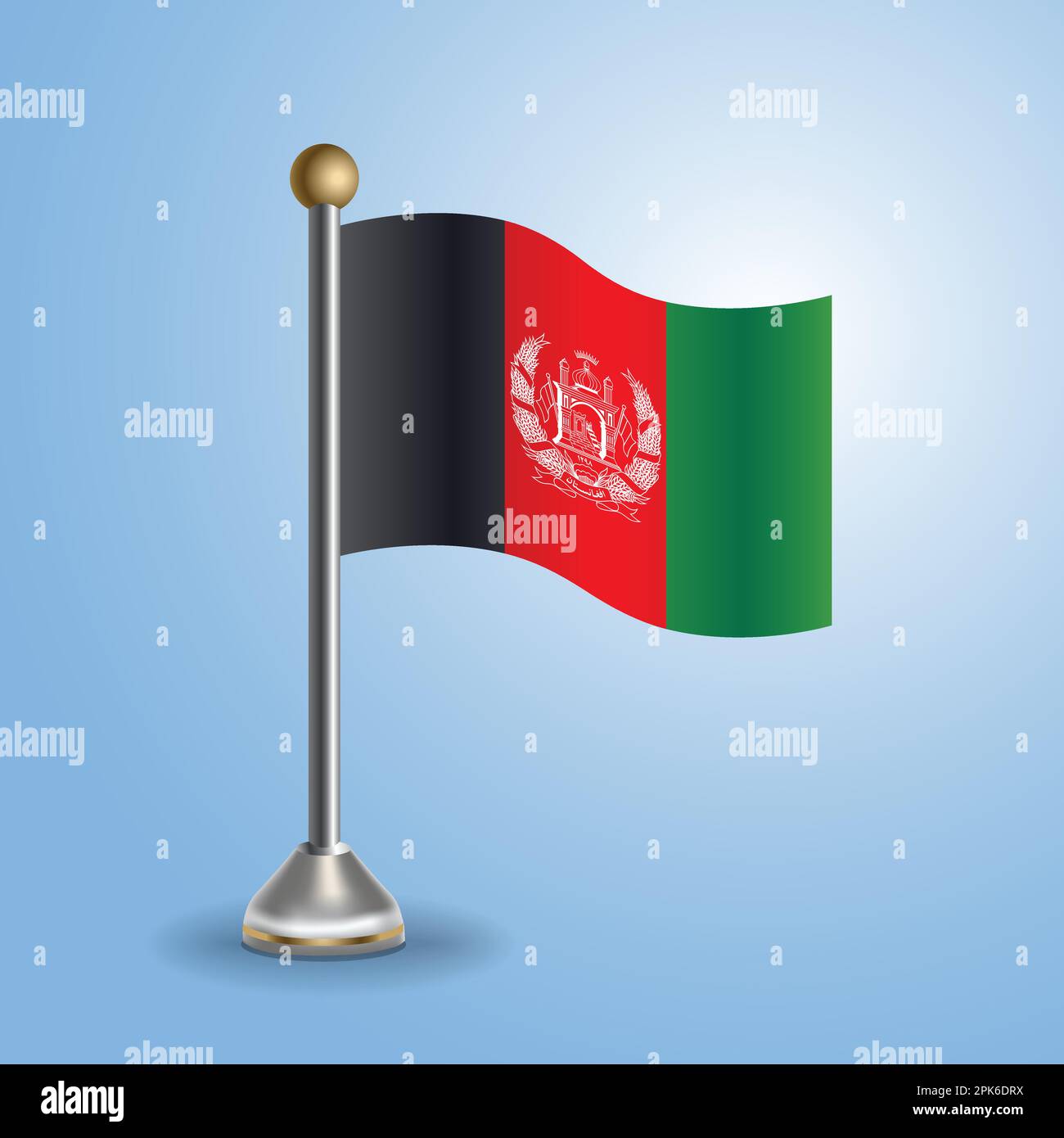 State table flag of Afghanistan. National symbol, vector illustration ...