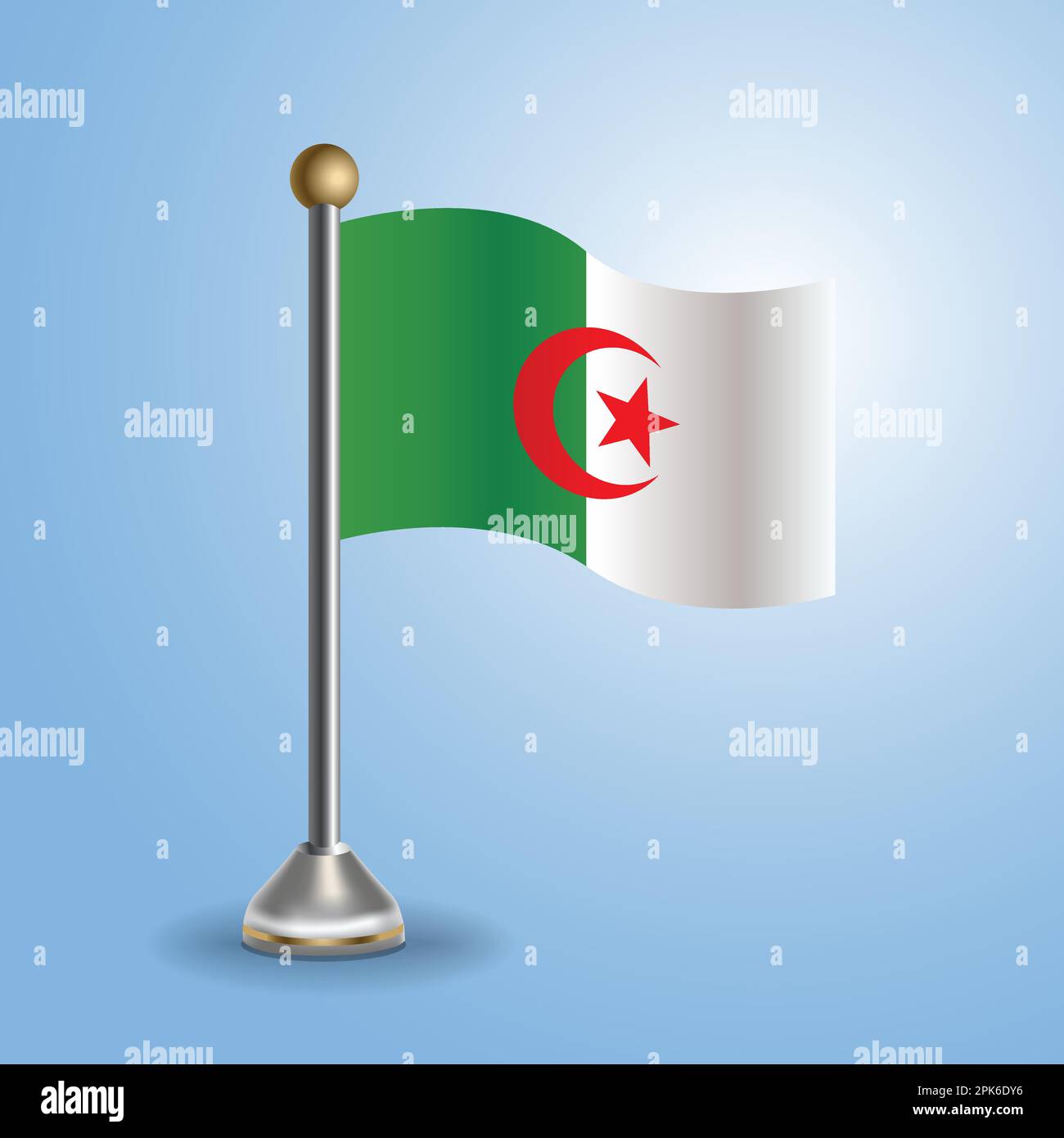 State table flag of Algeria. National symbol, vector illustration Stock ...
