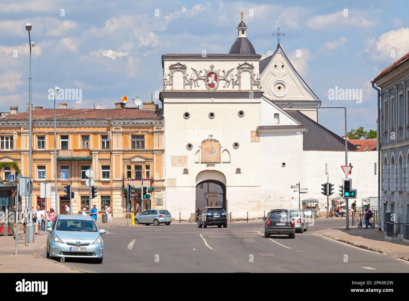Vilnius, Lithuania - June 11 2019: The Gate of Dawn, or Sharp Gate is a ...