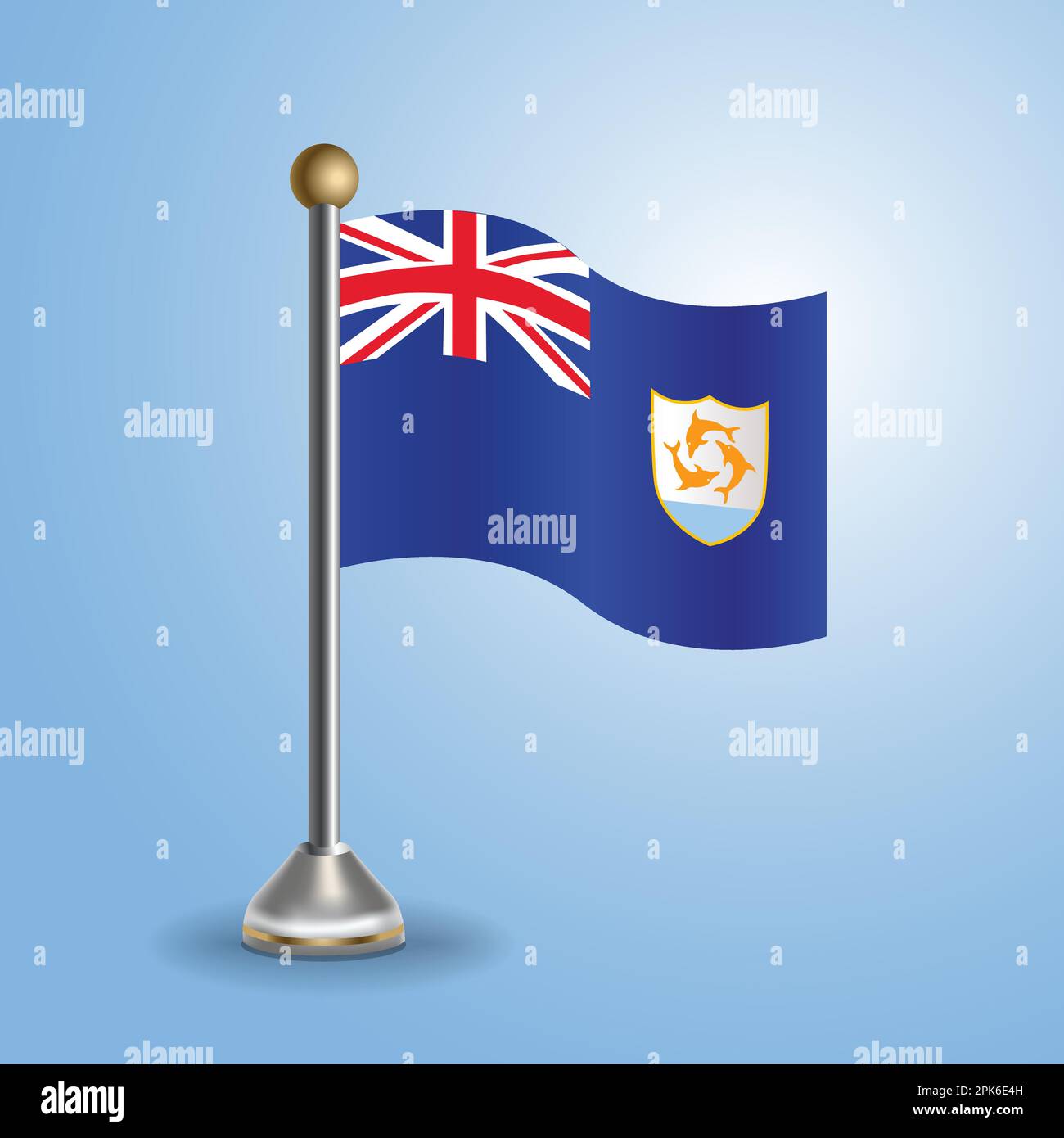 State table flag of Anguilla. National symbol, vector illustration ...