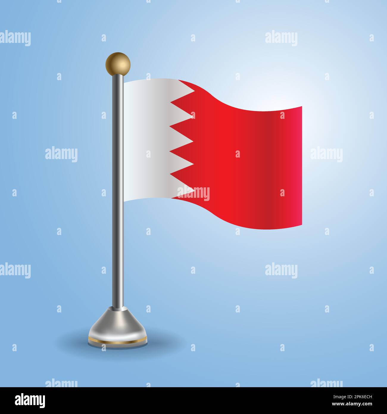 State table flag of Bahrain. National symbol, vector illustration Stock ...