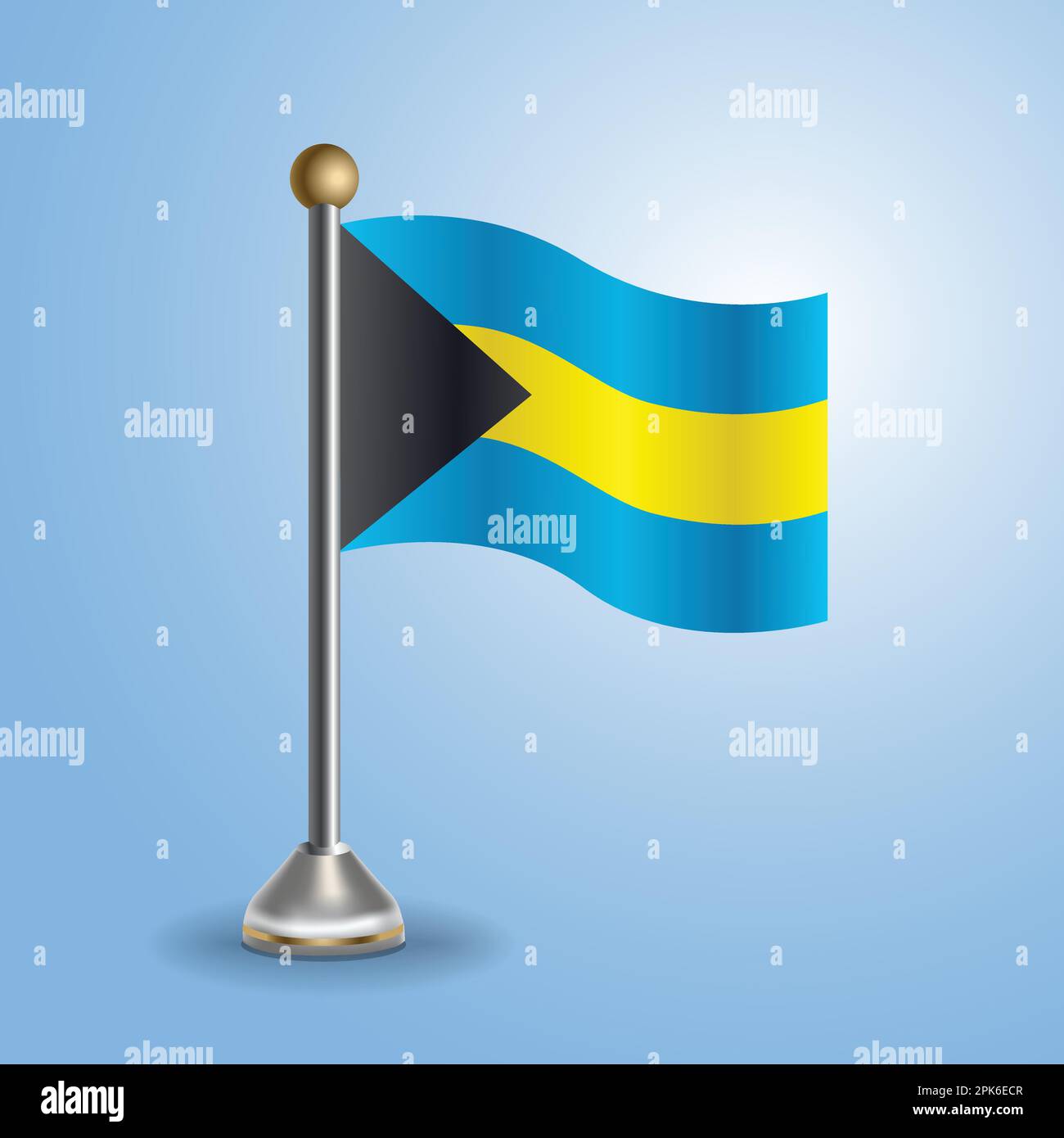 State table flag of Bahamas. National symbol, vector illustration Stock ...