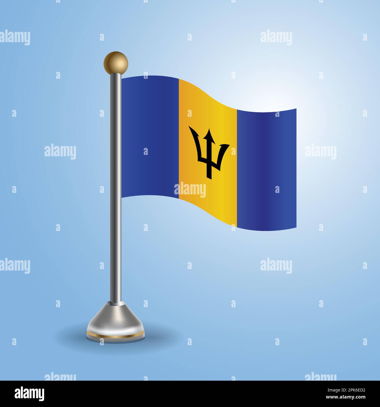 State table flag of Barbados. National symbol, vector illustration ...