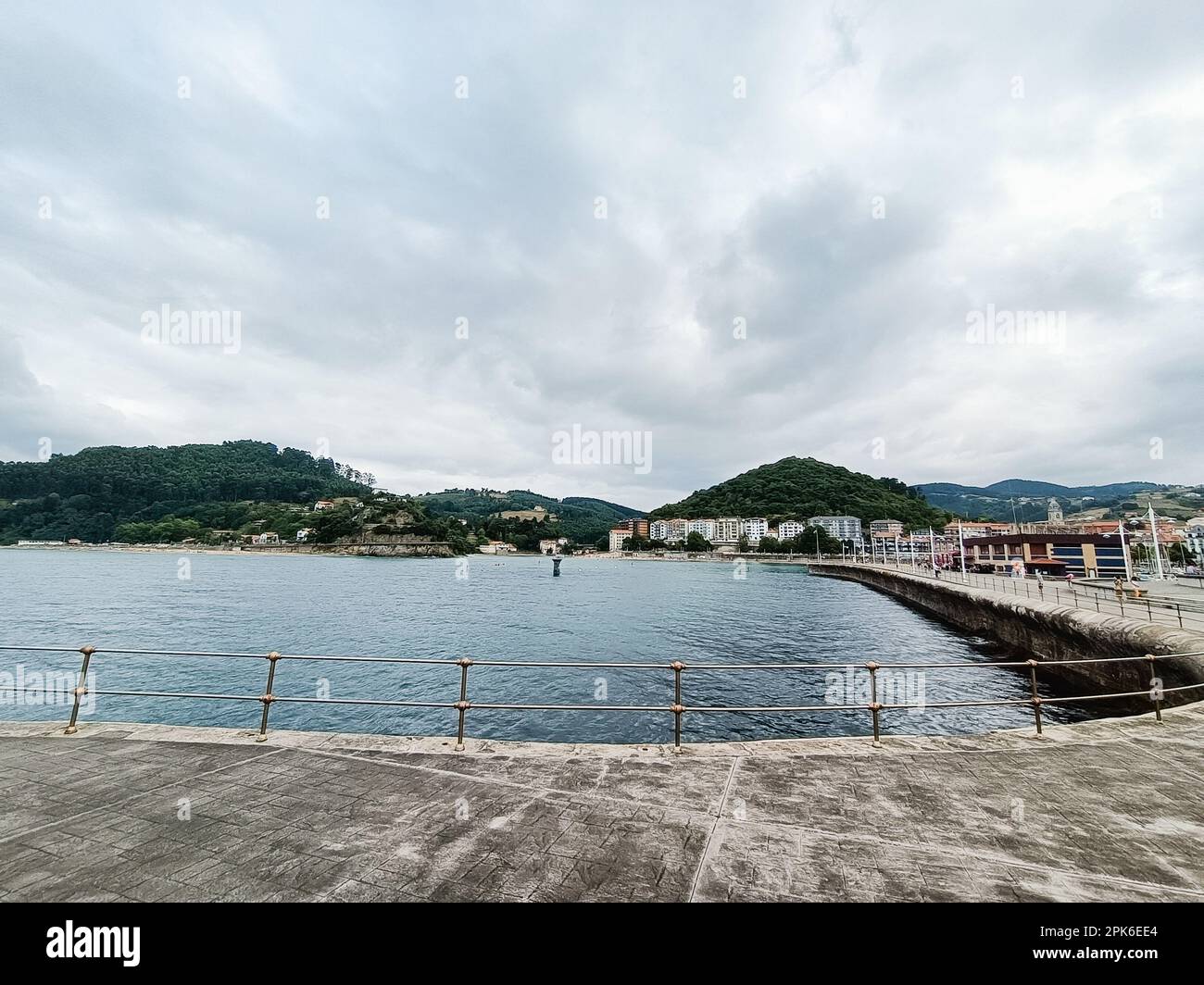 Lekeitio town view from pier. Basque autonomous community, Spain Stock ...