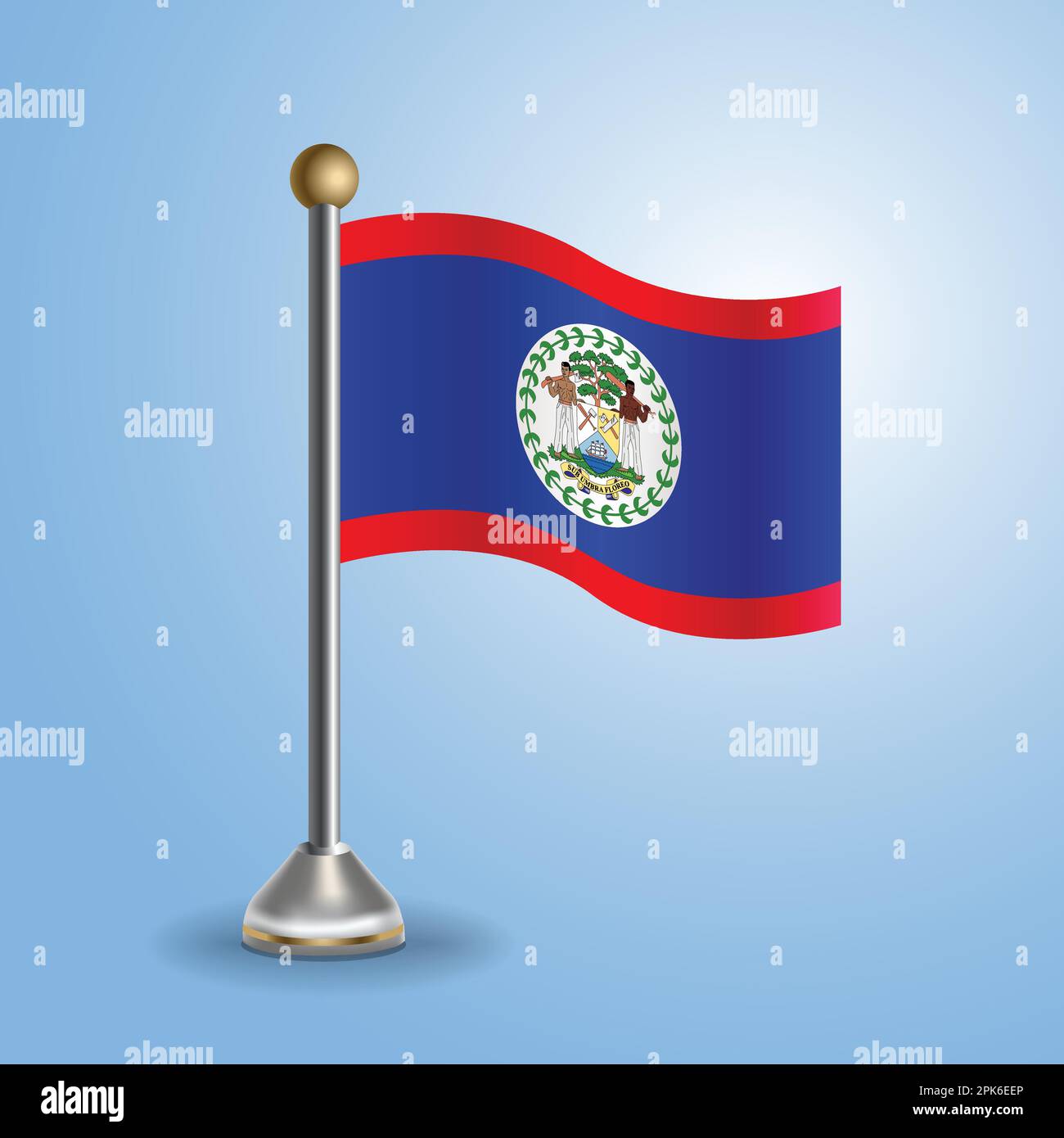 State table flag of Belize. National symbol, vector illustration Stock ...