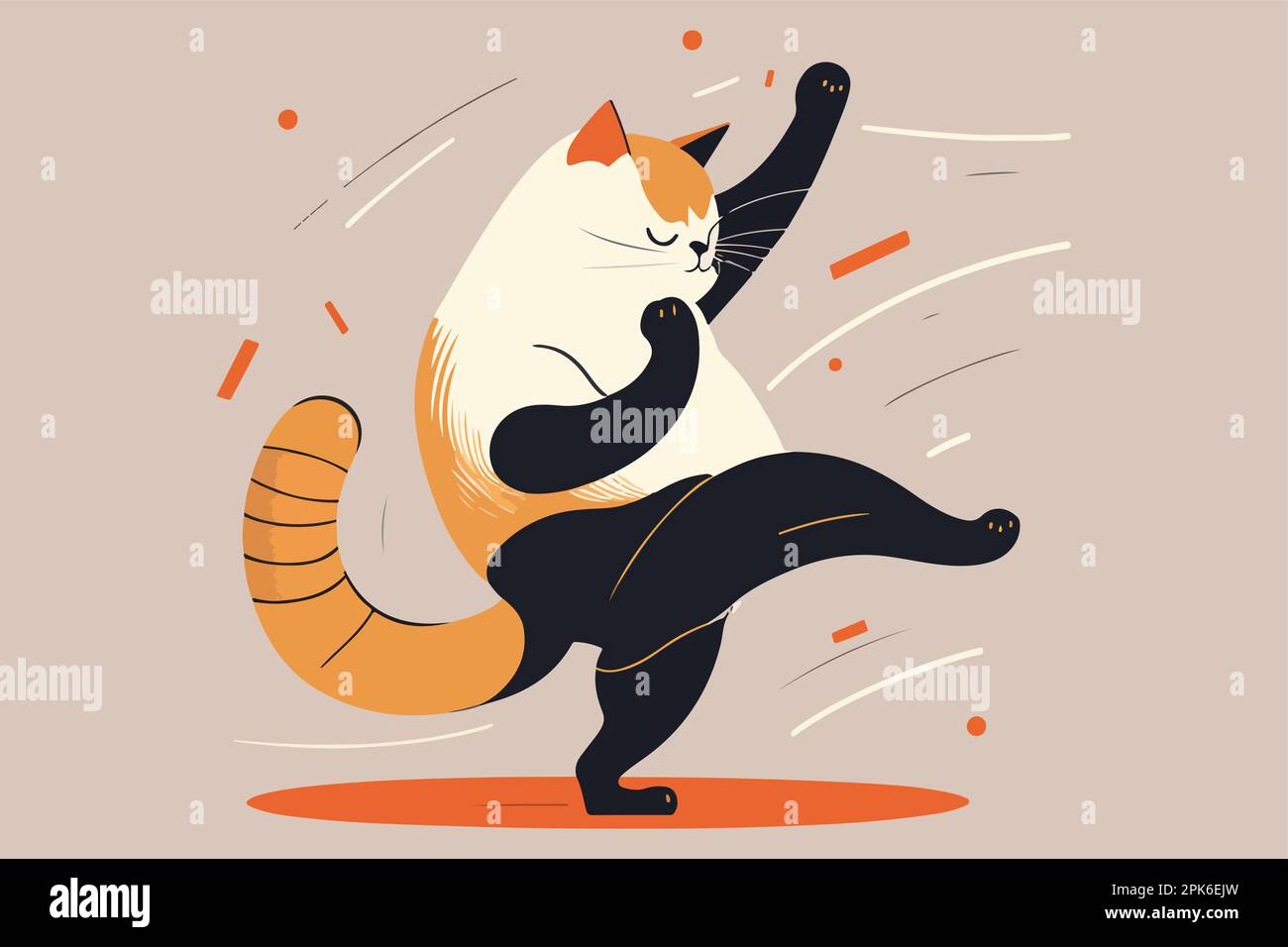 Animated dancing cat Stock Vector Images - Alamy