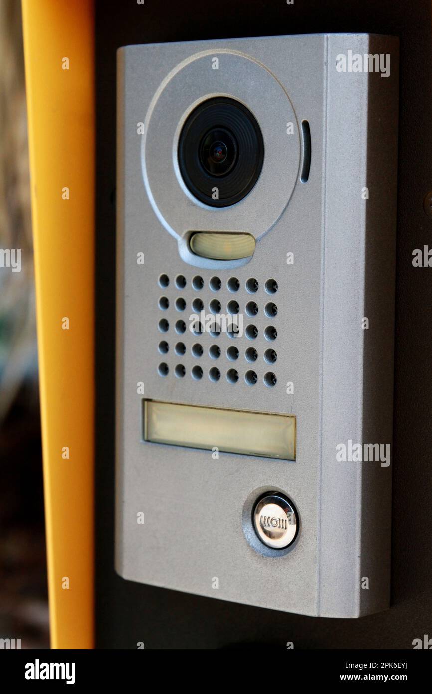 Random street photography of communication keypad and intercom for ...