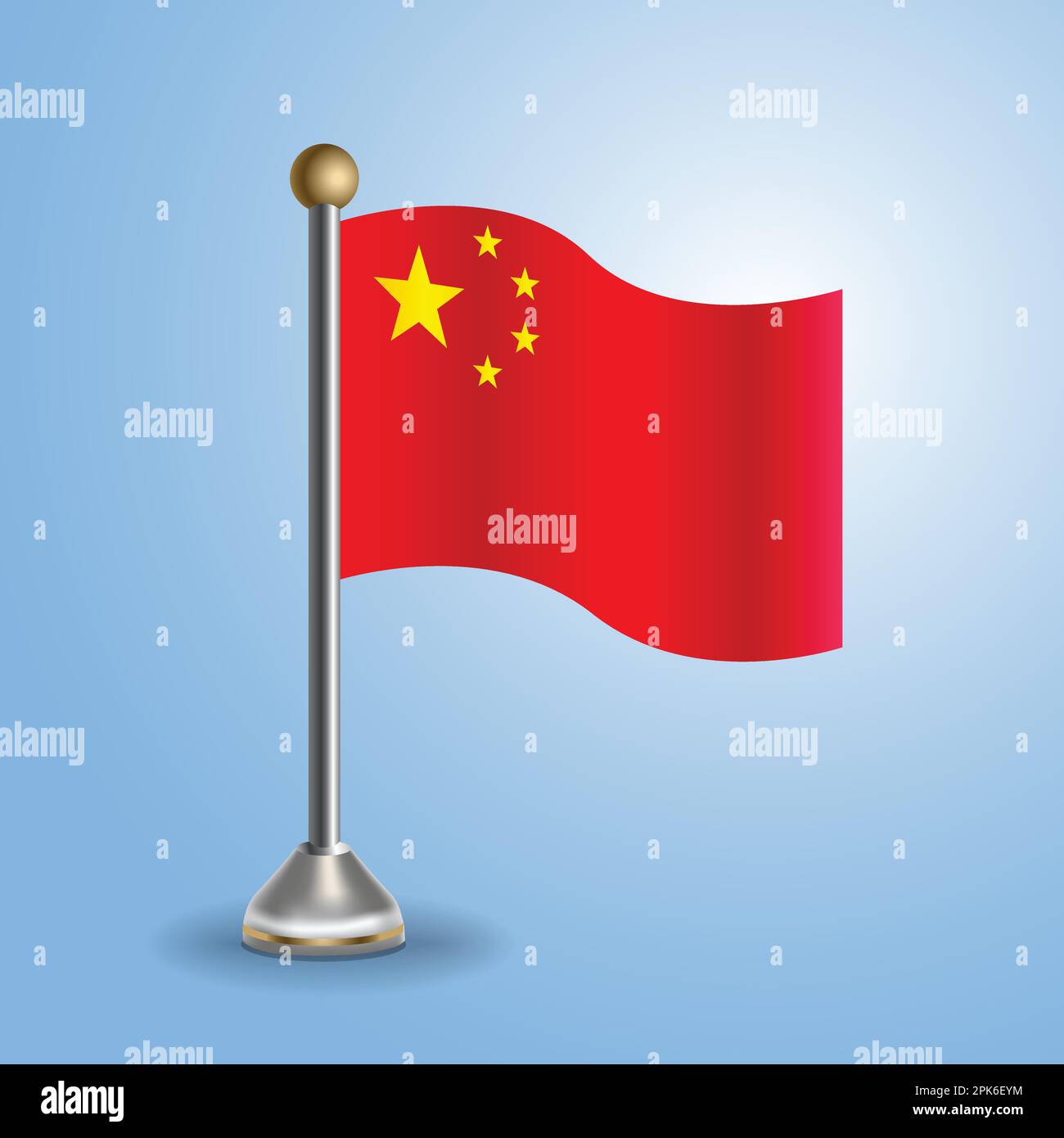 State table flag of China. National symbol, vector illustration Stock ...