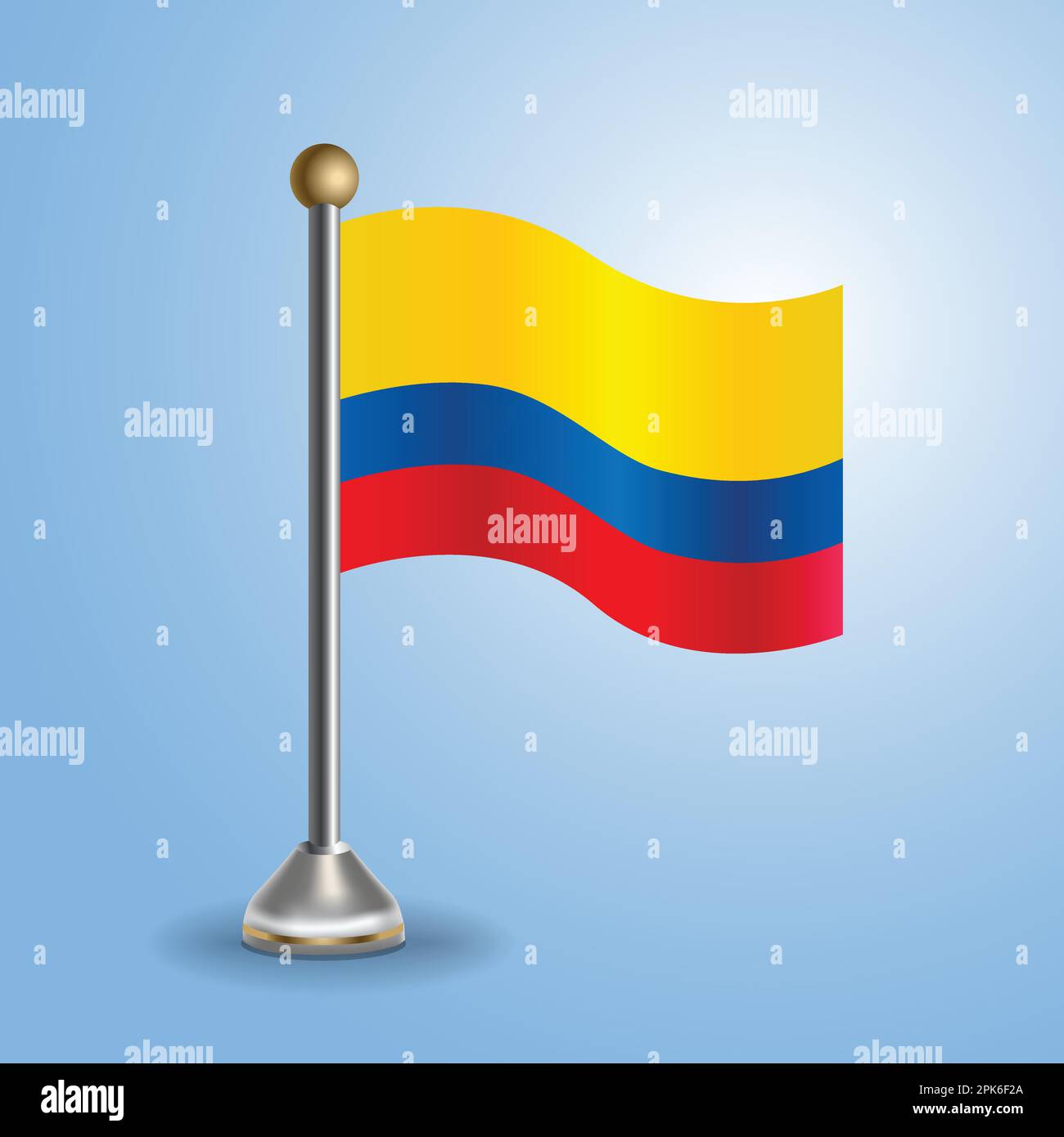 State table flag of Colombia. National symbol, vector illustration ...