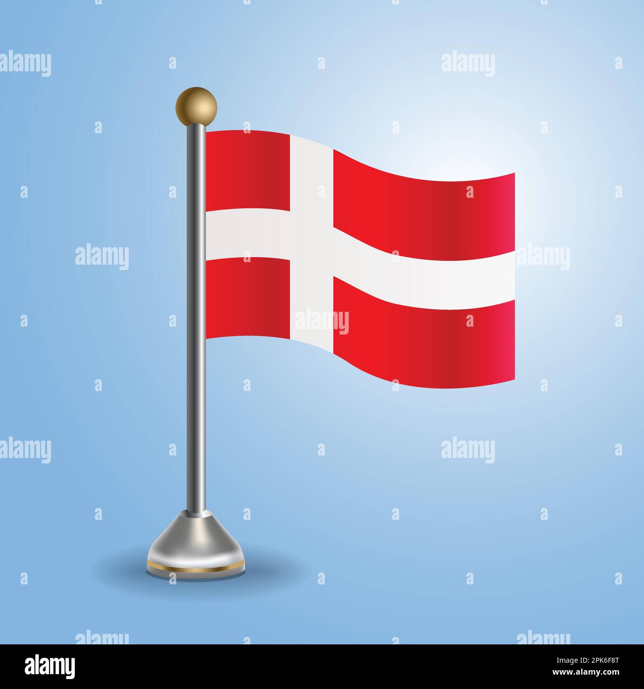 State table flag of Denmark. National symbol, vector illustration Stock ...