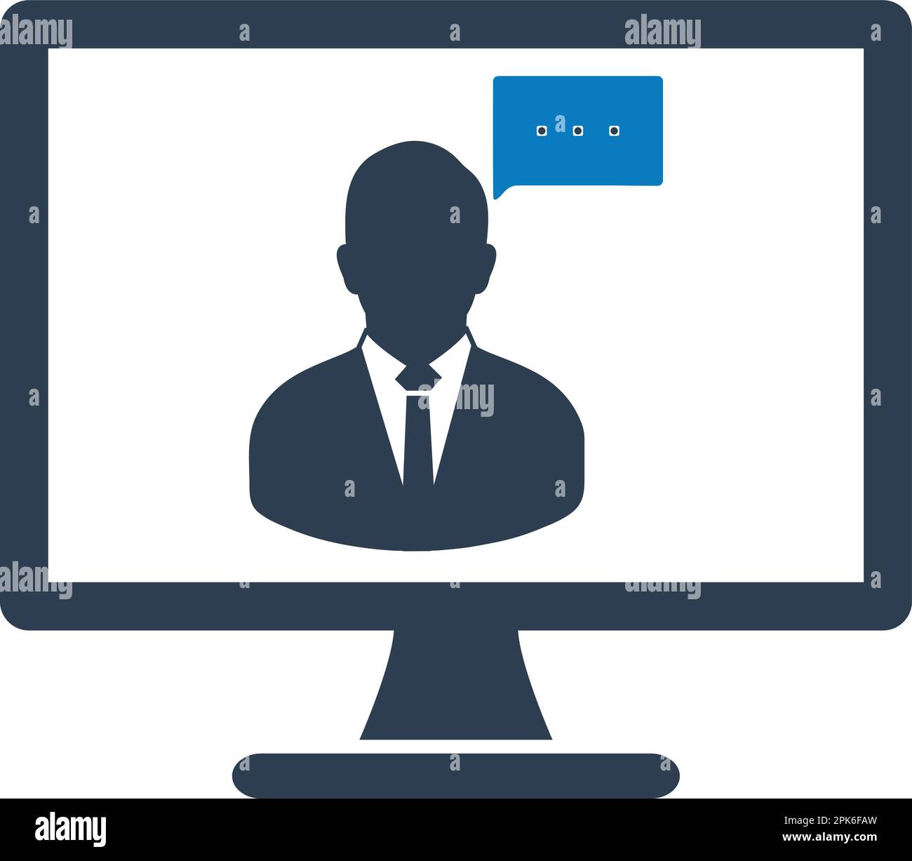 Online Trainer Icon. Flat style vector EPS Stock Vector Image & Art - Alamy