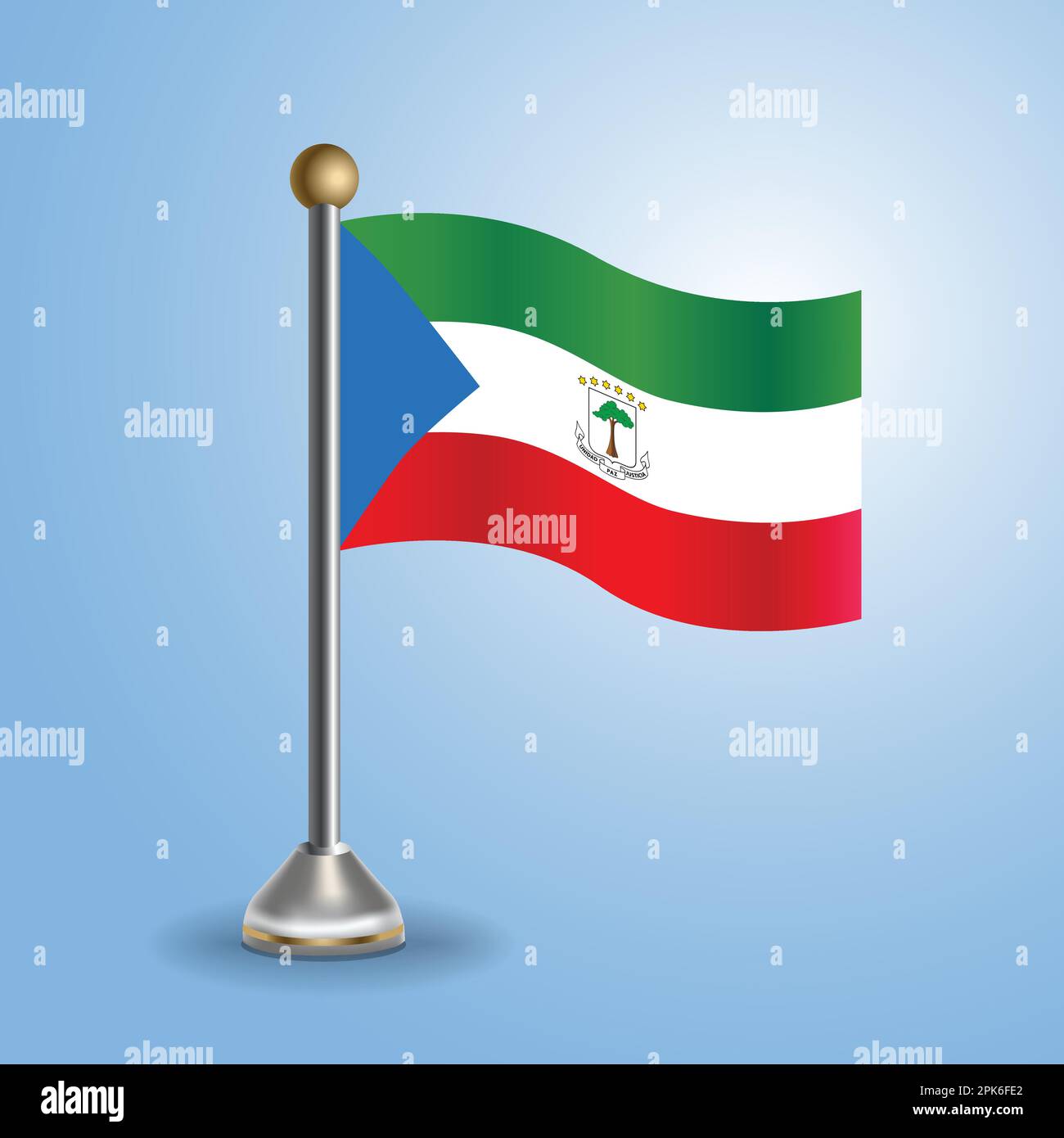 State table flag of Equatorial Guinea. National symbol, vector illustration Stock Vector Image ...