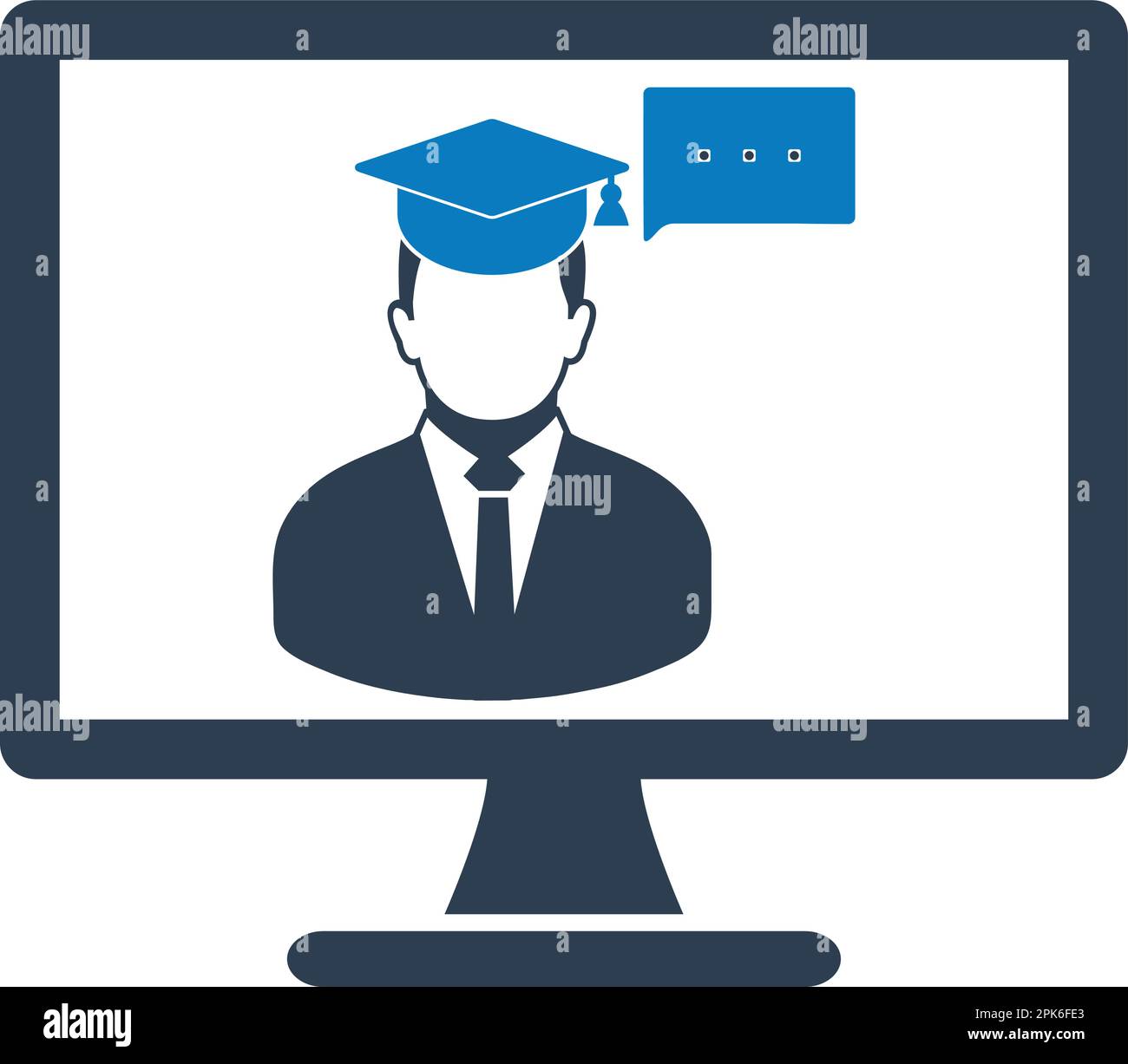 Online Trainer Icon. Flat style vector EPS Stock Vector Image & Art - Alamy