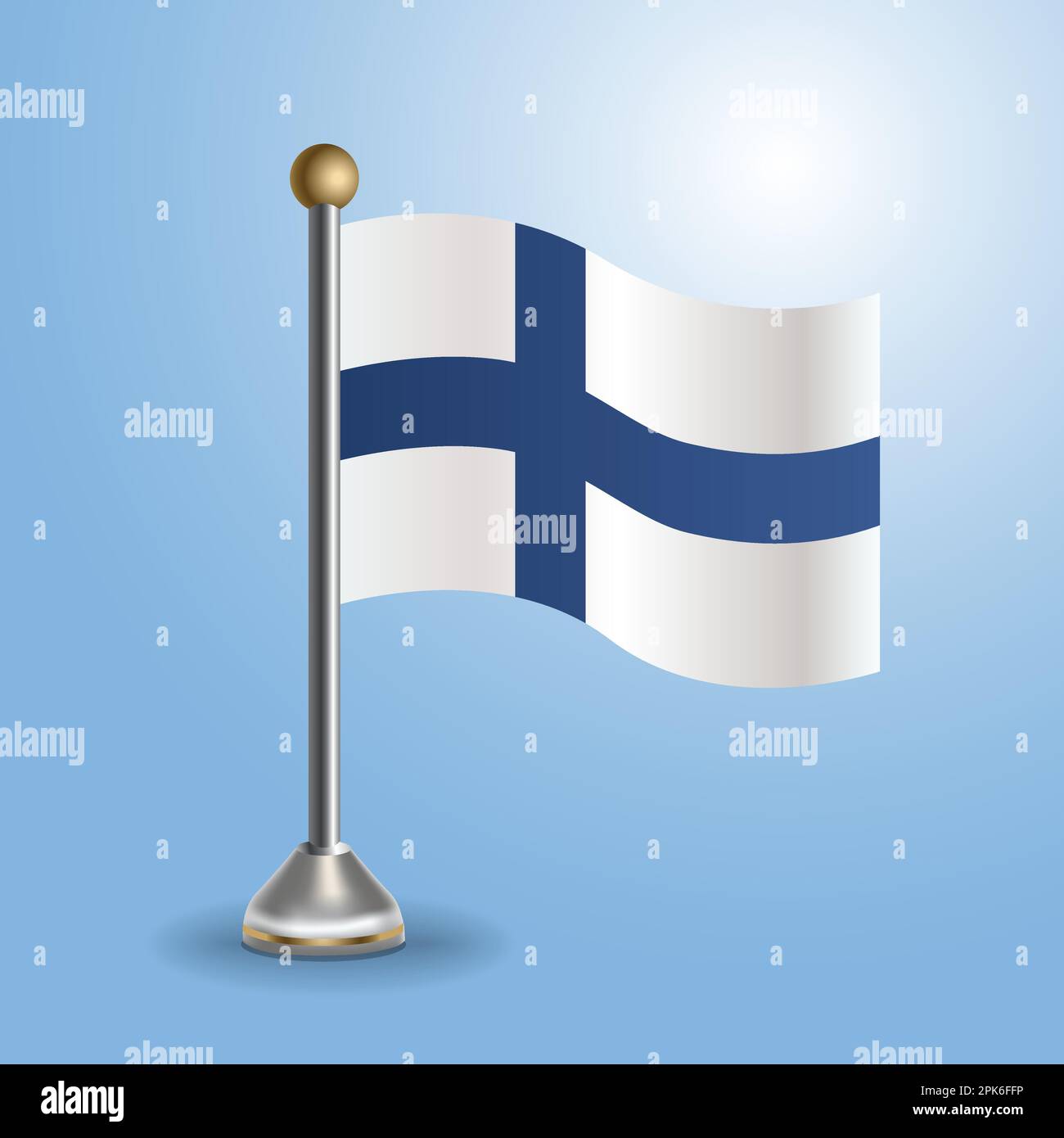 State table flag of Finland. National symbol, vector illustration Stock ...