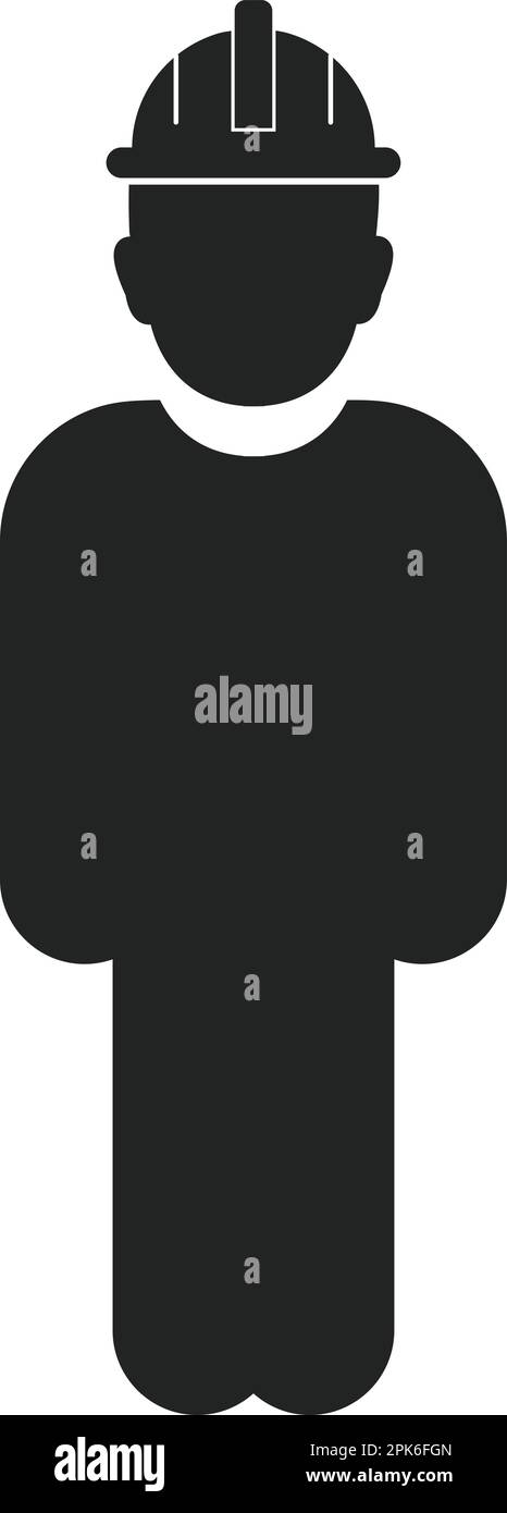 Standing Worker Icon. Flat style vector EPS Stock Vector Image & Art ...