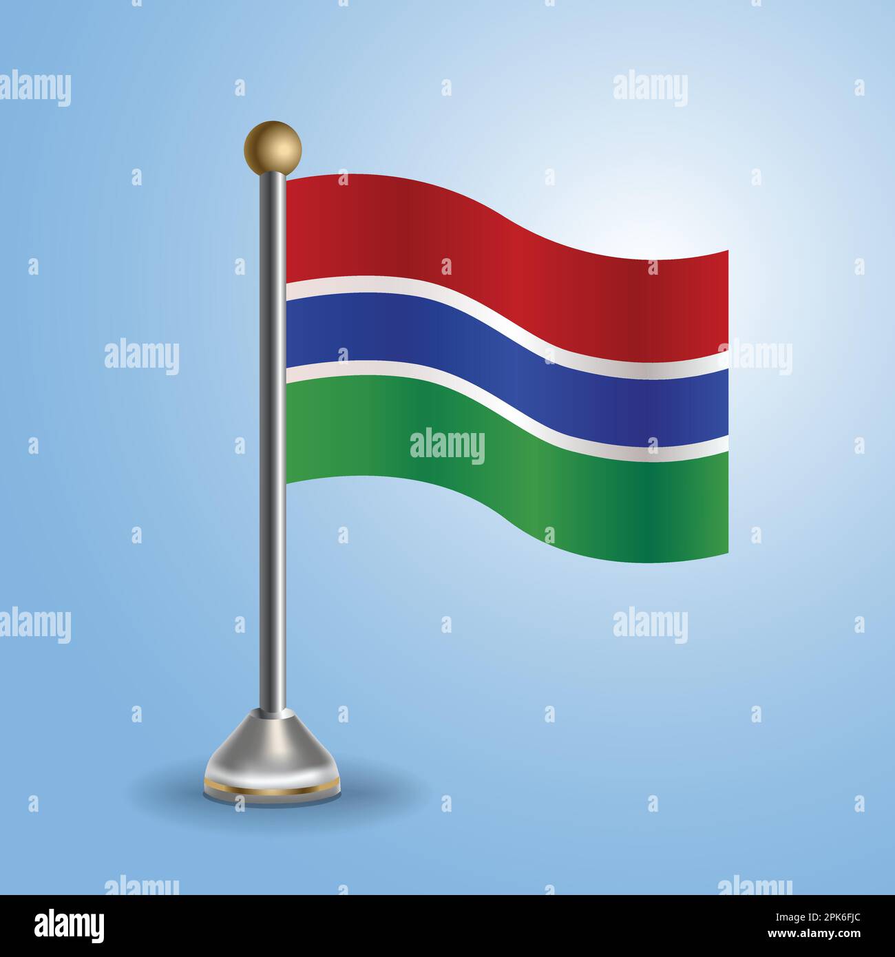 State table flag of Gambia. National symbol, vector illustration Stock ...