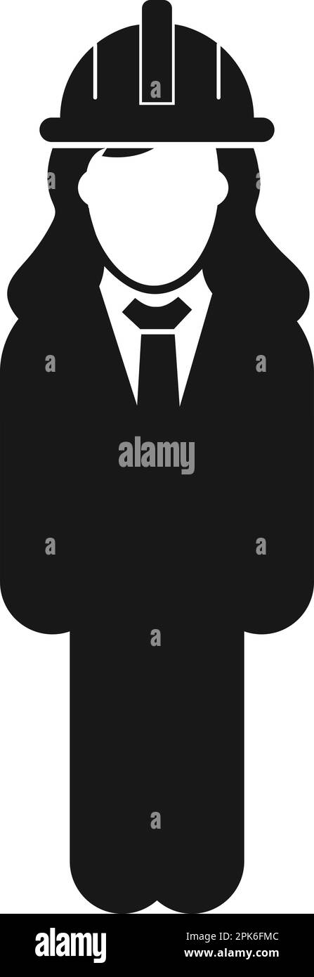 Professional female engineer hard hat Black and White Stock Photos ...