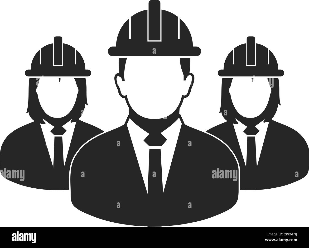 Engineer Team Icon. Flat style vector EPS Stock Vector Image & Art - Alamy
