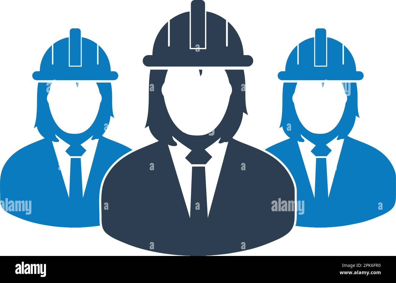 Female Engineer Team Icon. Flat style vector EPS Stock Vector Image ...