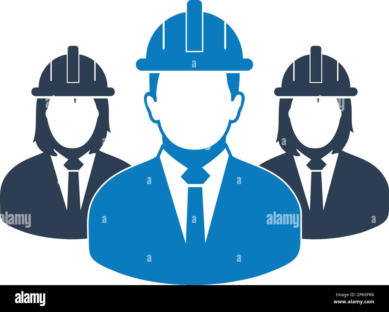 Engineer Team Icon. Flat style vector EPS Stock Vector Image & Art - Alamy