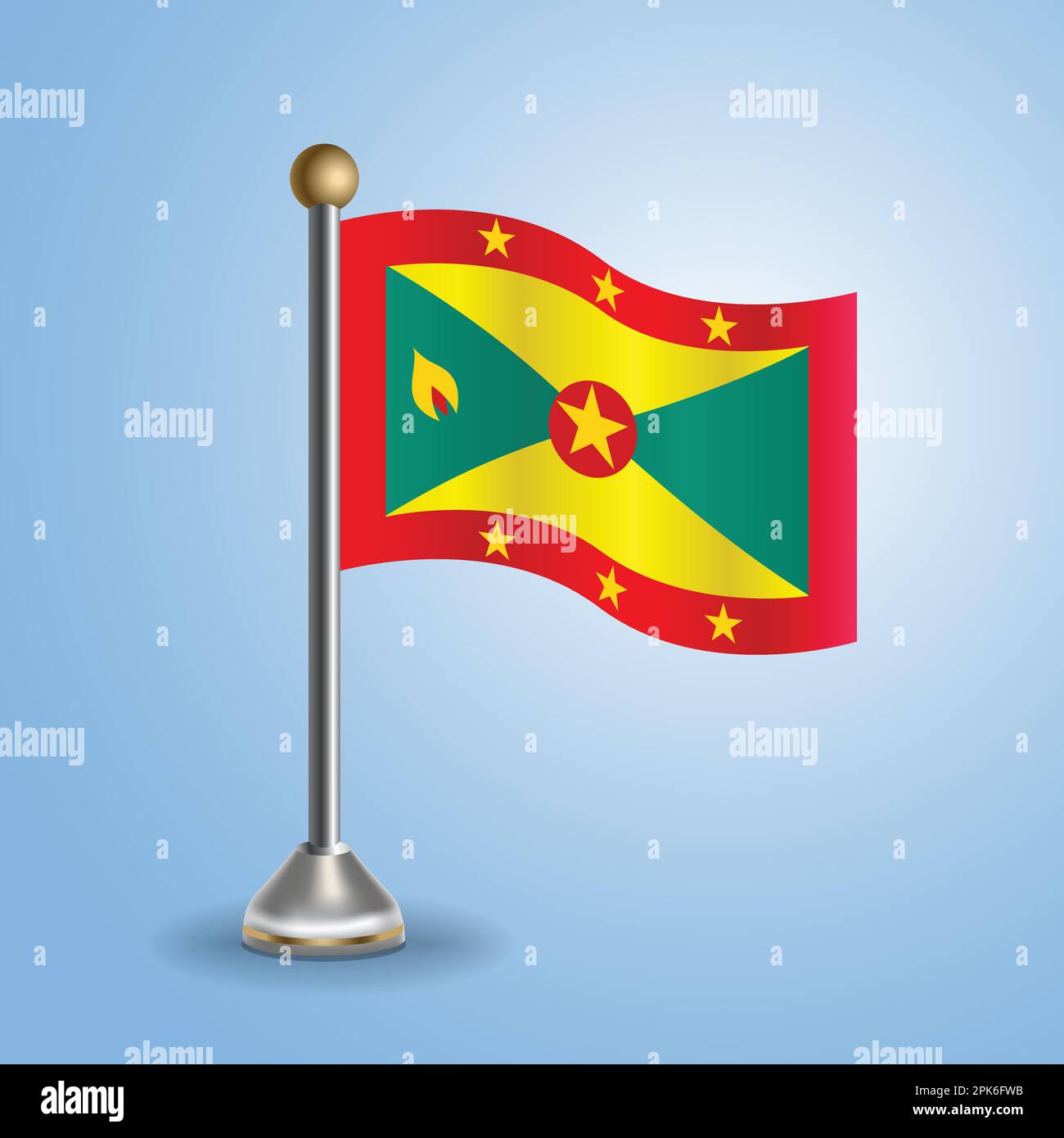 State table flag of Grenada. National symbol, vector illustration Stock ...