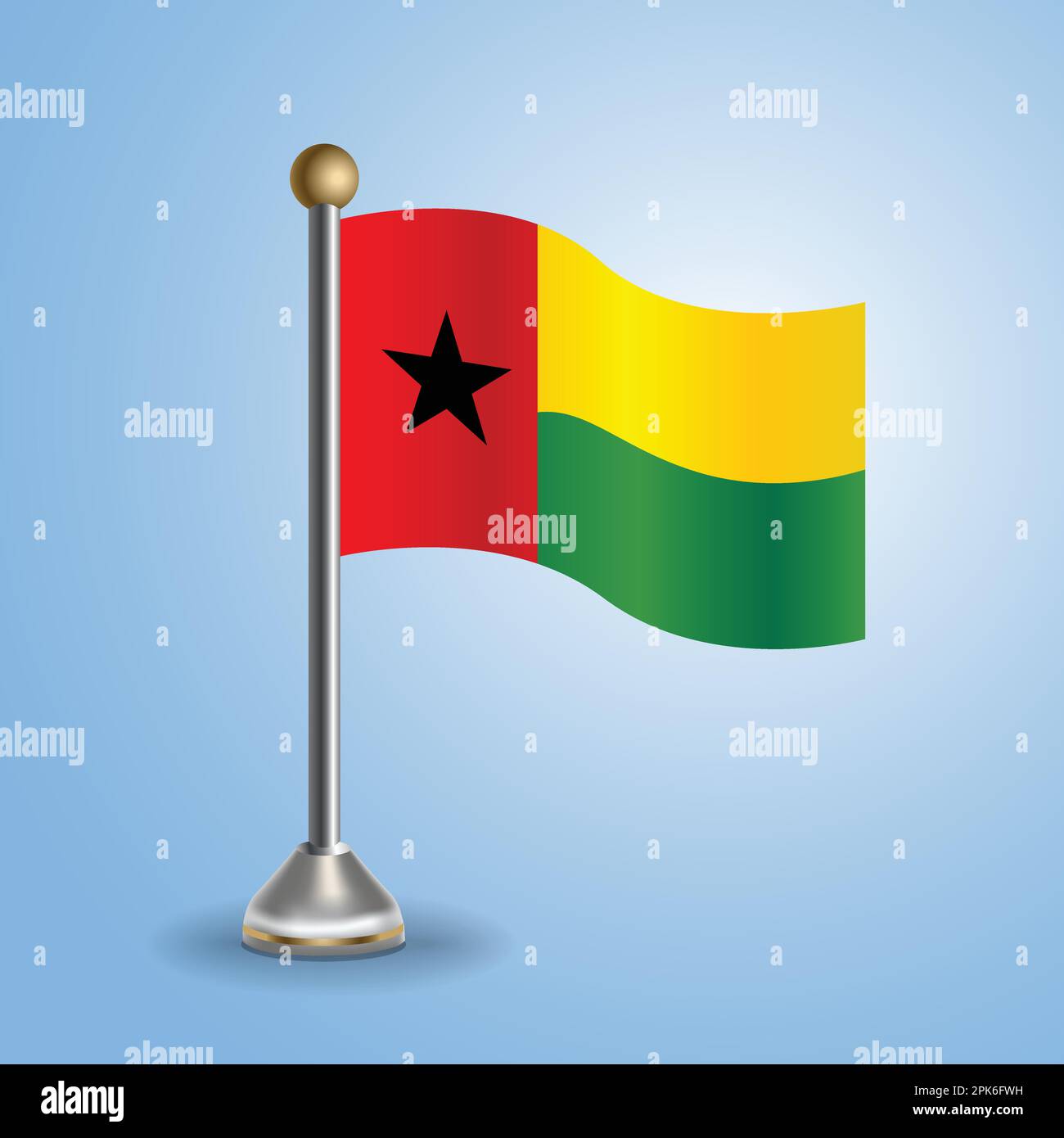 State table flag of Guinea Bissau. National symbol, vector illustration Stock Vector Image & Art ...