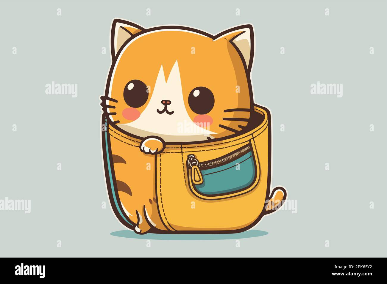 Cat In Pocket Vector Illustration Stock Vector Image And Art Alamy