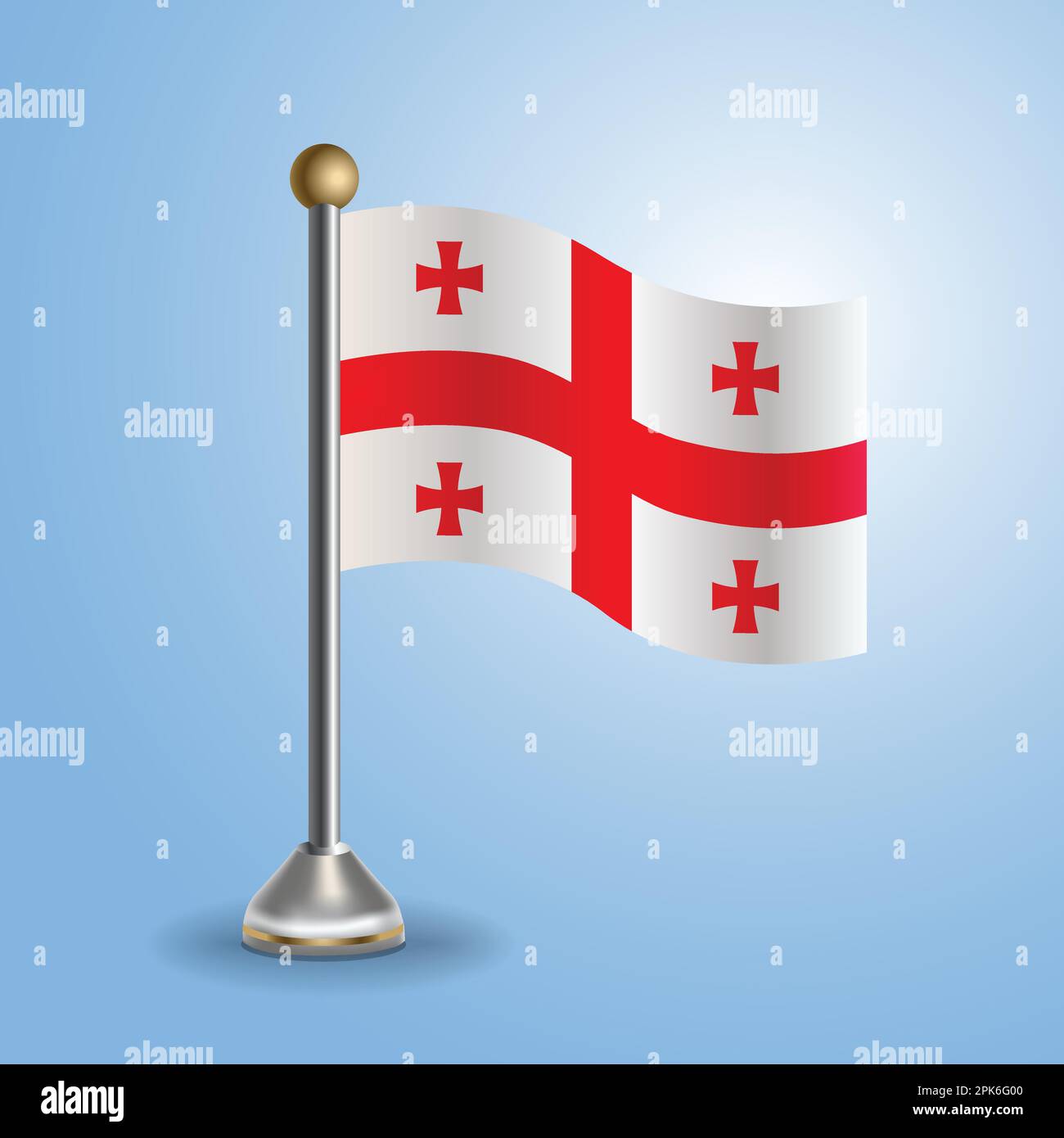 State table flag of Georgia Republic. National symbol, vector ...