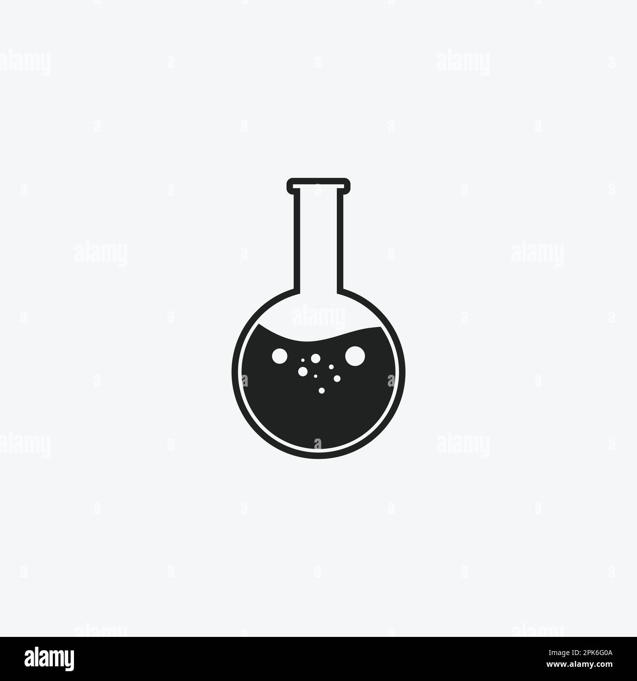 Rounded Laboratory Flask Icon. Editable Vector EPS Symbol Illustration ...