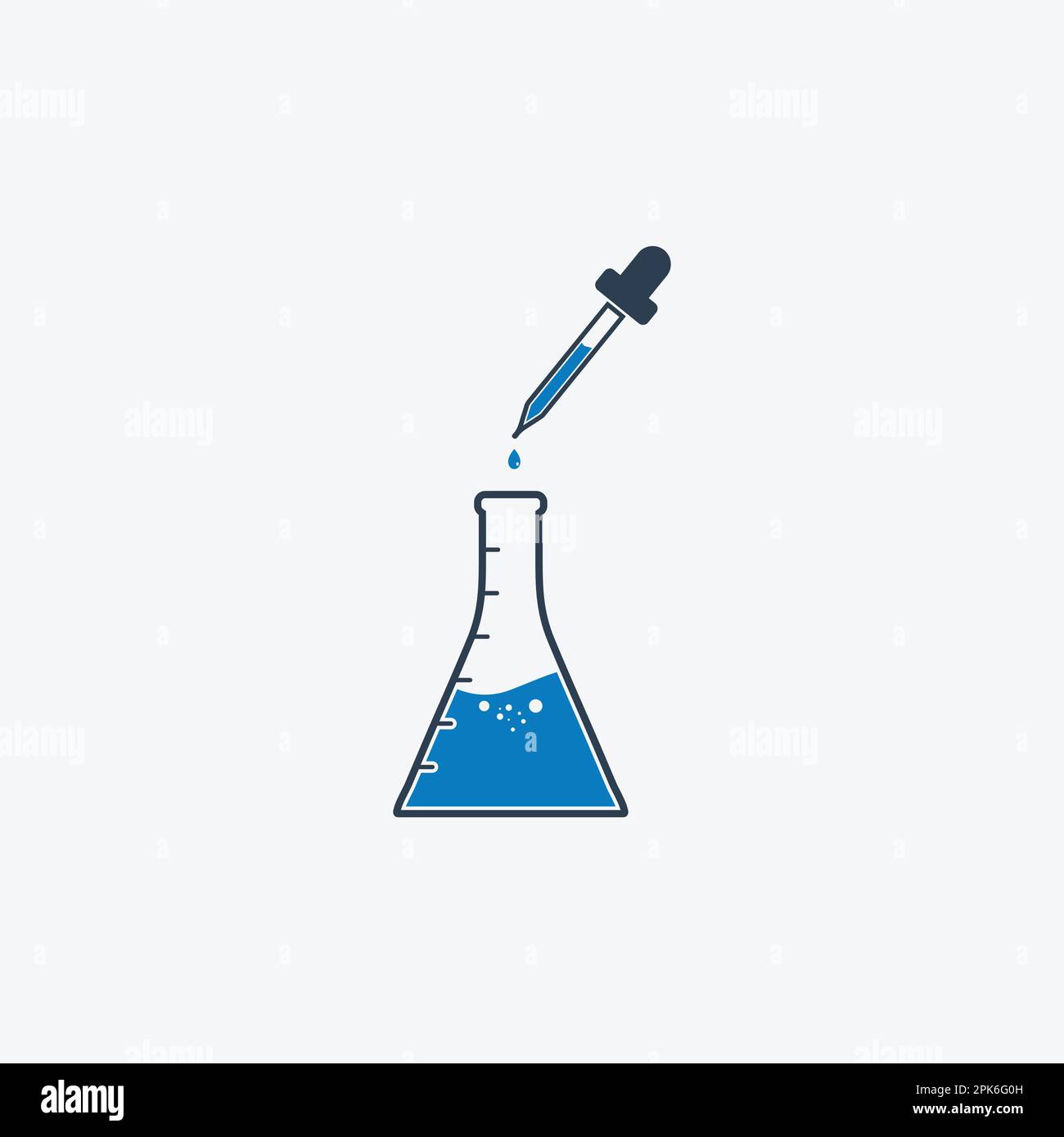 Flask and Dropper Icon. Editable Vector EPS Symbol Illustration Stock ...
